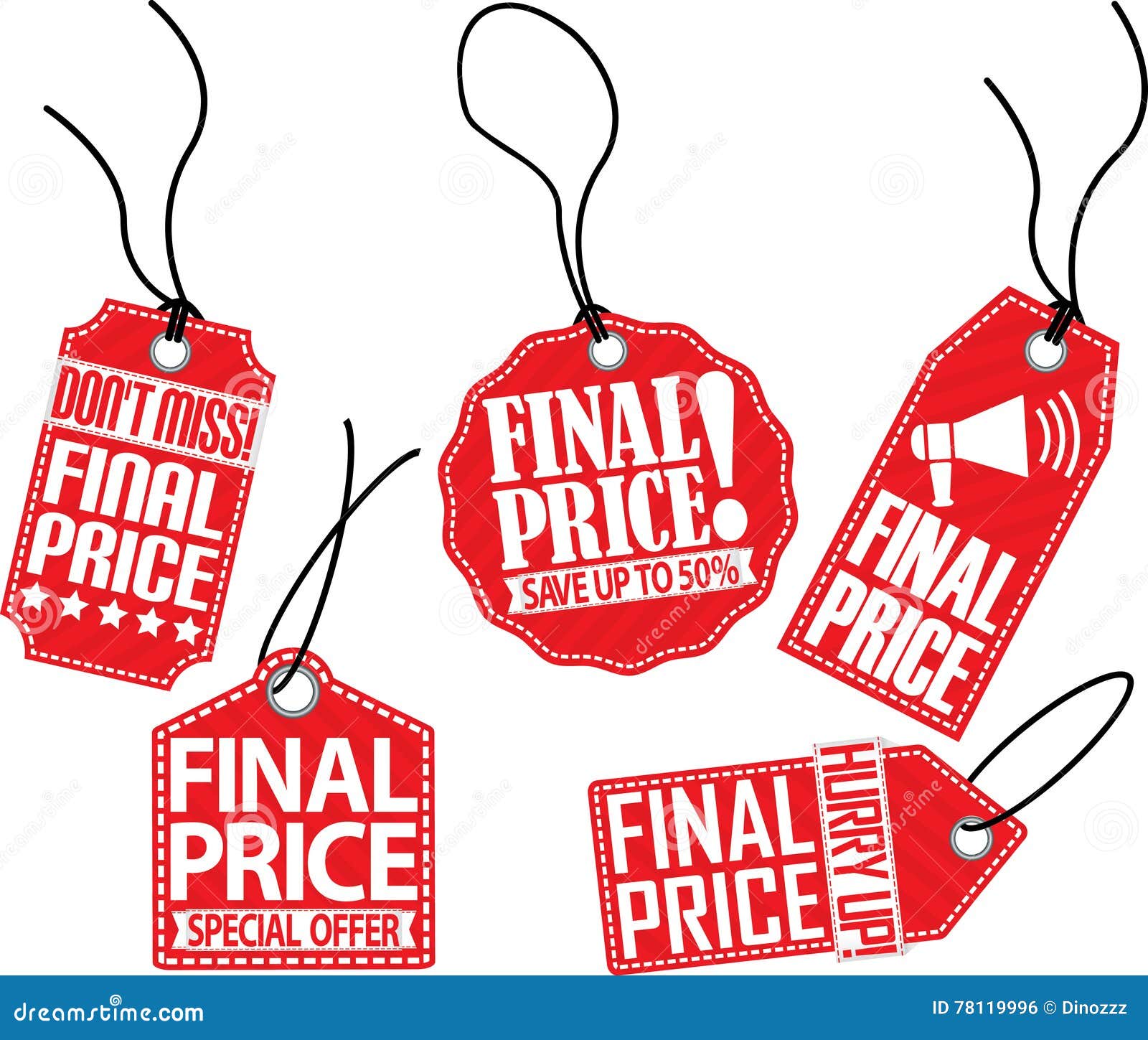 Final Price Tag Set, Vector Illustration Stock Vector - Illustration of ...