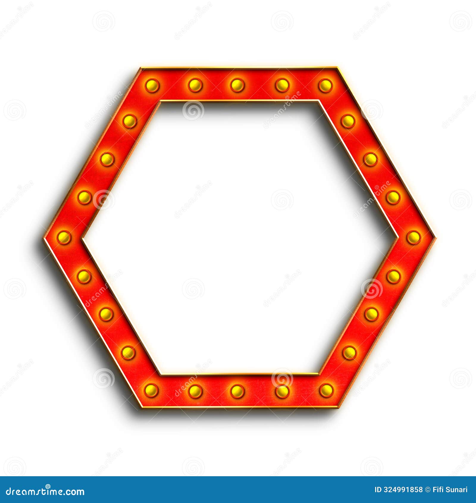 Polygon Broadway Show Circus Carnival Lights Red Frame Stock ...