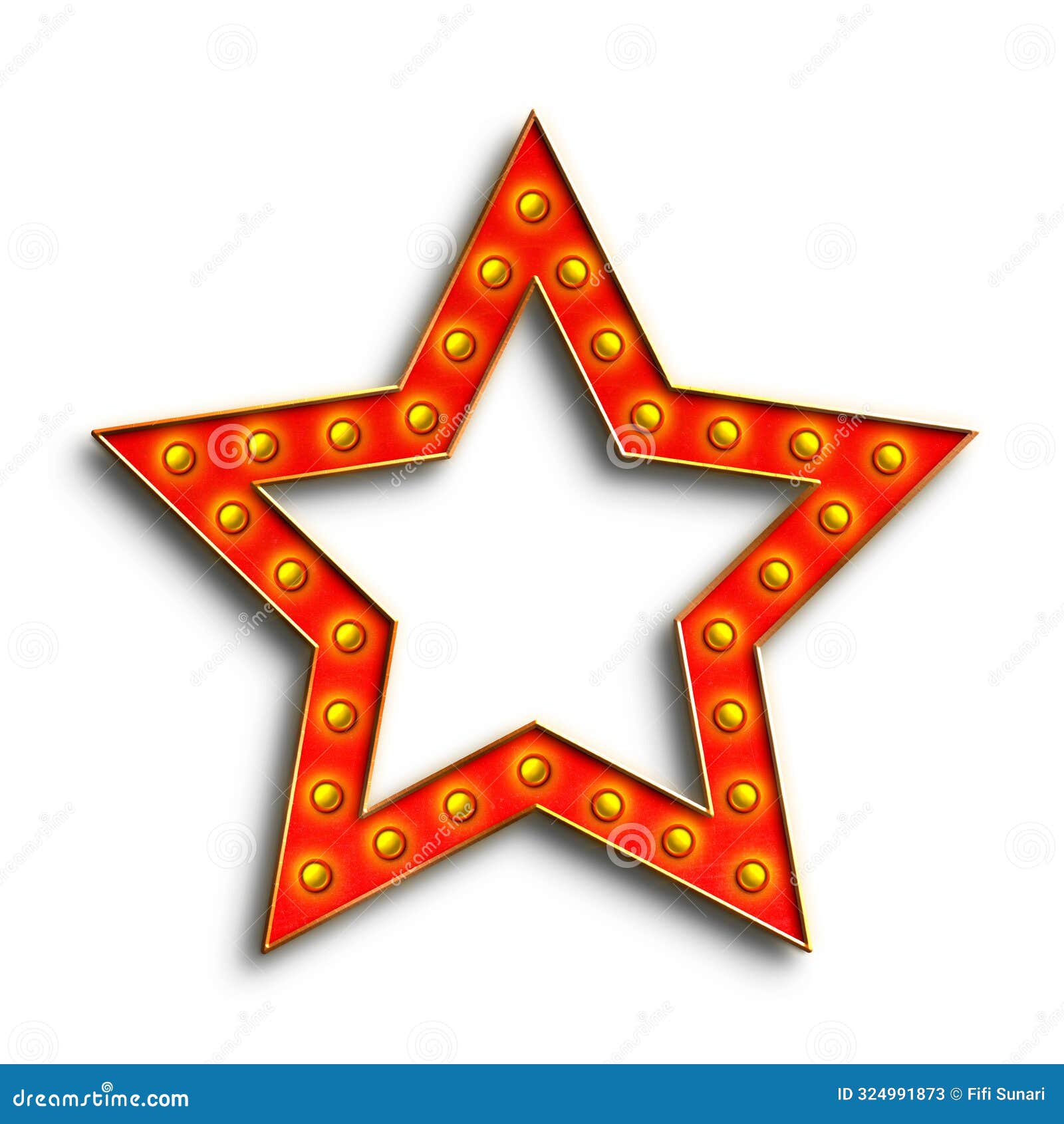 Star Frame in Red Broadway Show Circus Carnival Lights Stock ...