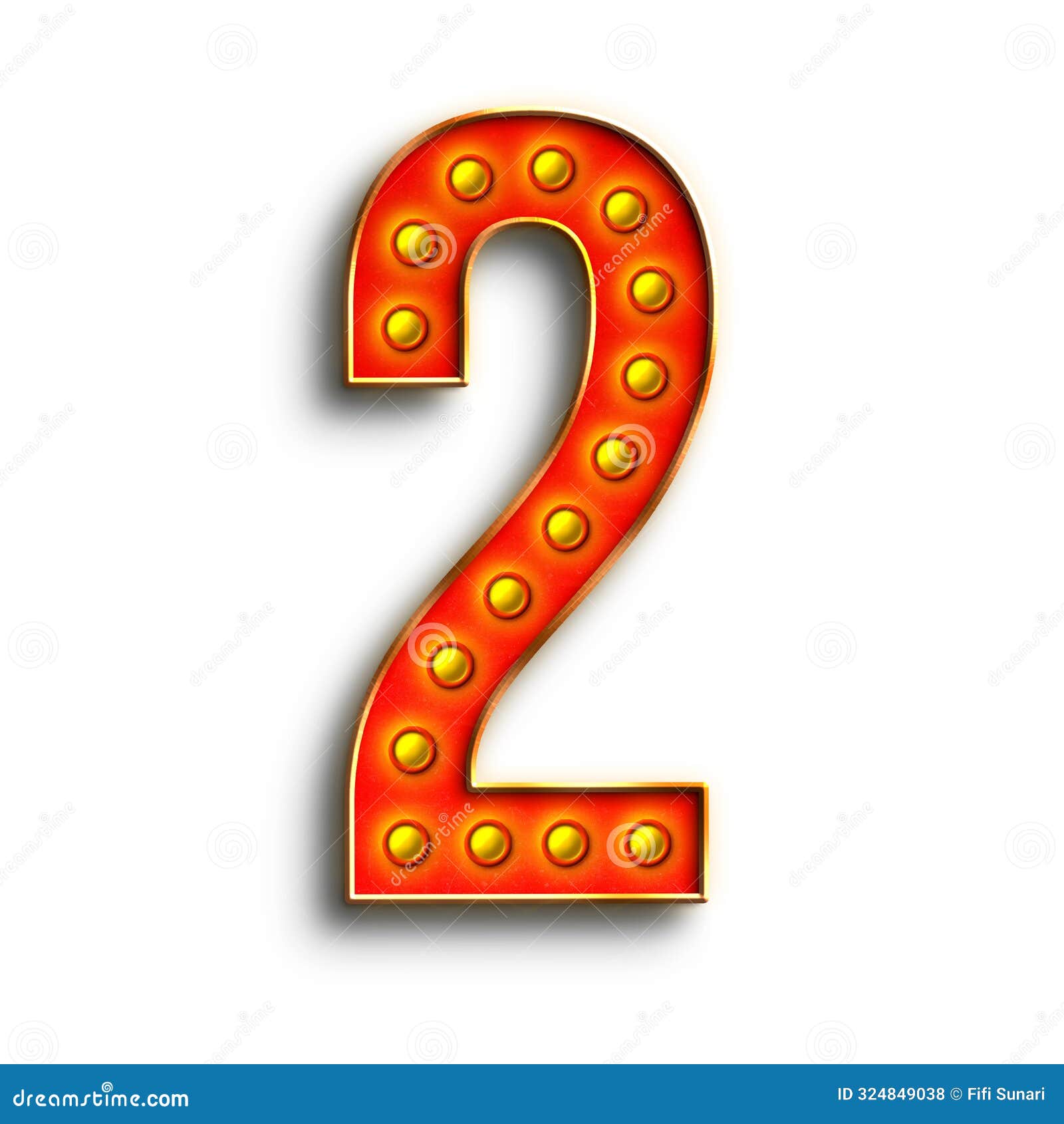 2 Two Broadway Show Circus Carnival Lights Red Number Alphabet Set ...