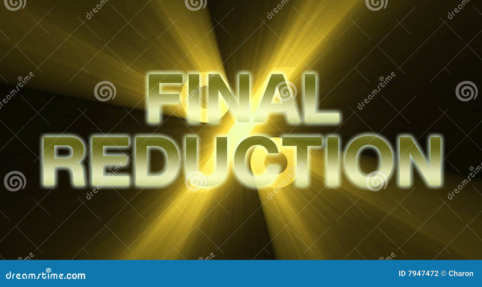 FINAL REDUCTION Banner Golden Light Flare Stock Illustration ...