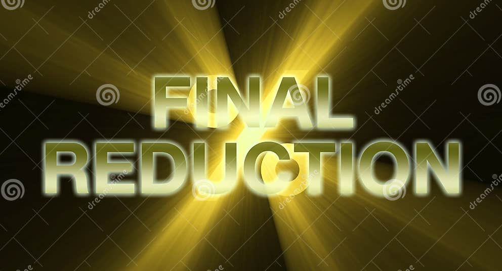 FINAL REDUCTION Banner Golden Light Flare Stock Illustration ...