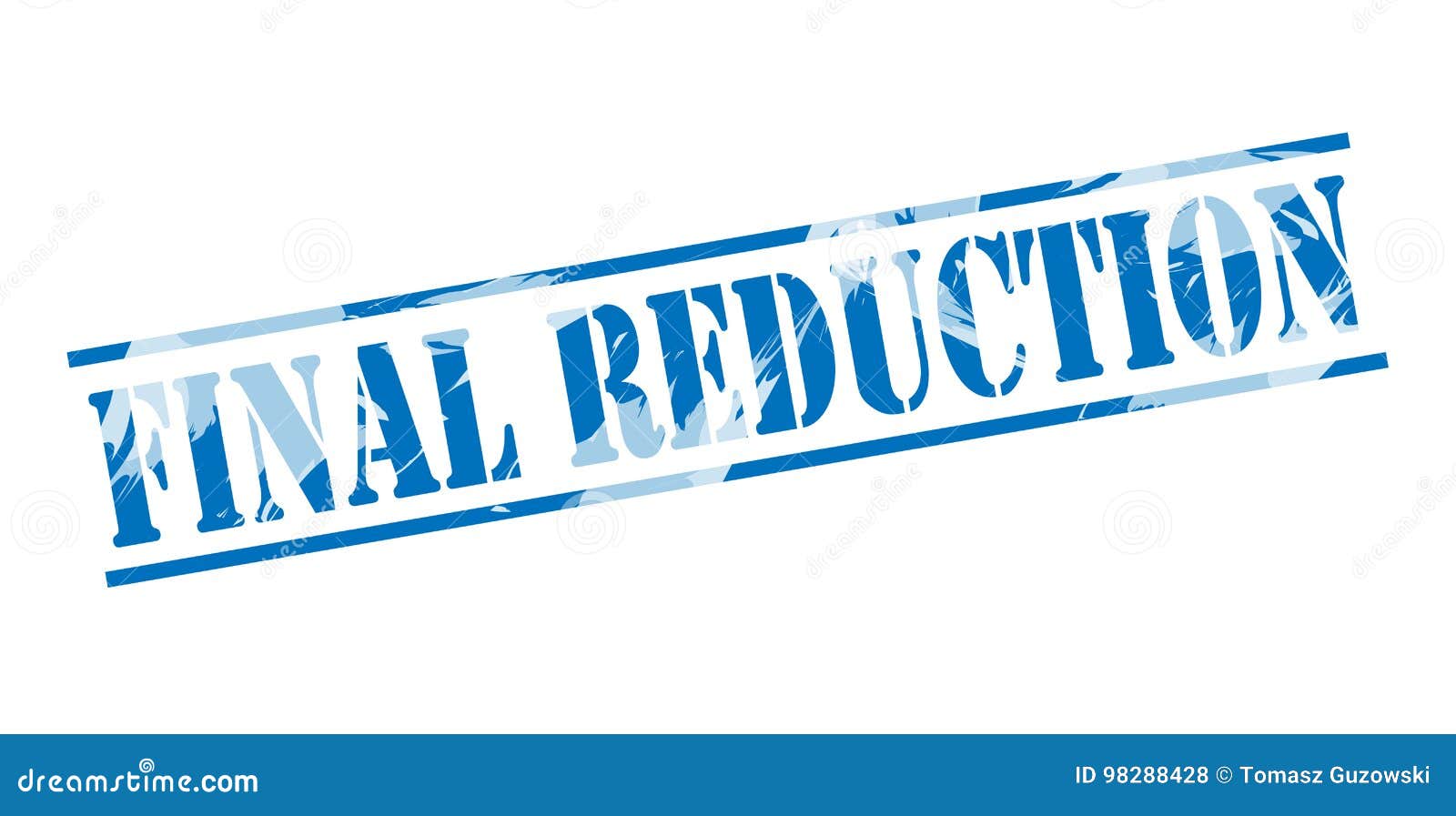 Final reduction blue stamp stock illustration. Illustration of sticker ...