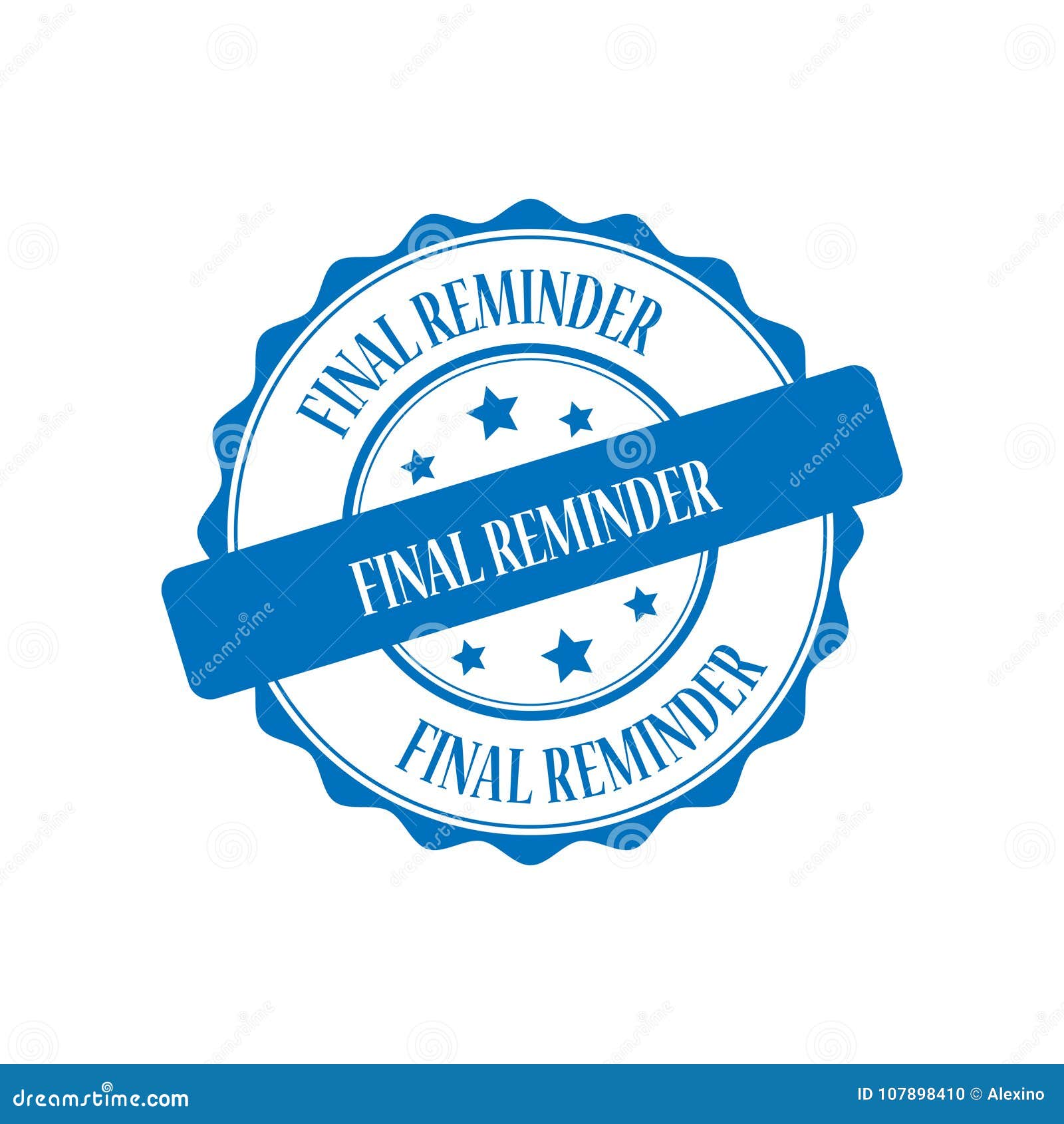 Final Reminder Stamp Illustration Stock Vector - Illustration of round ...