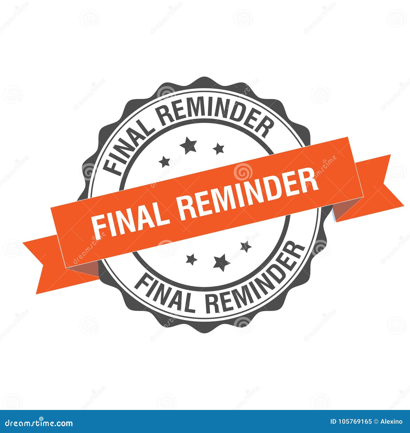 Final Reminder Stamp Illustration Stock Vector - Illustration of round ...