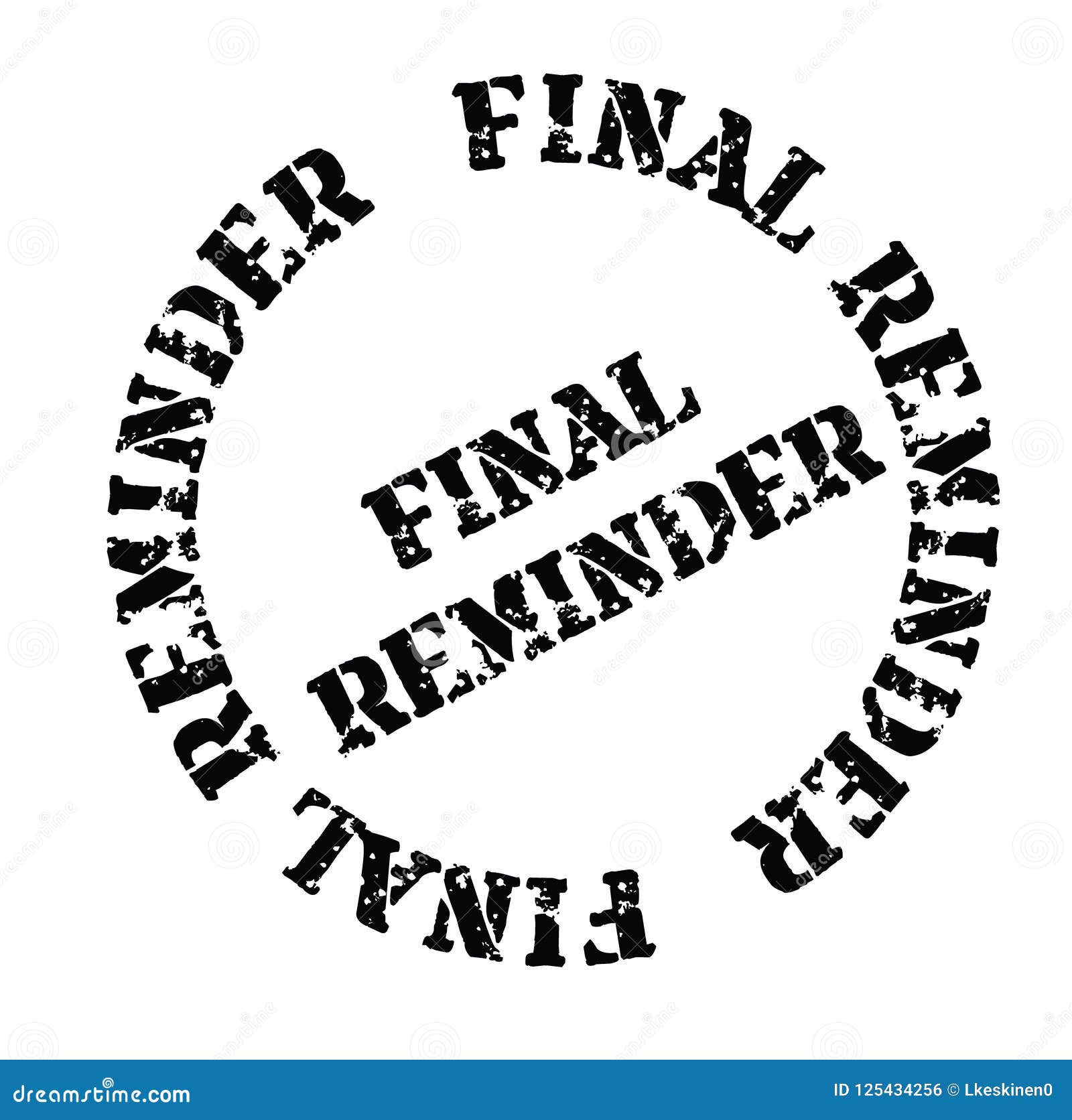 Final Reminder Blue Stamp Vector Illustration | CartoonDealer.com ...