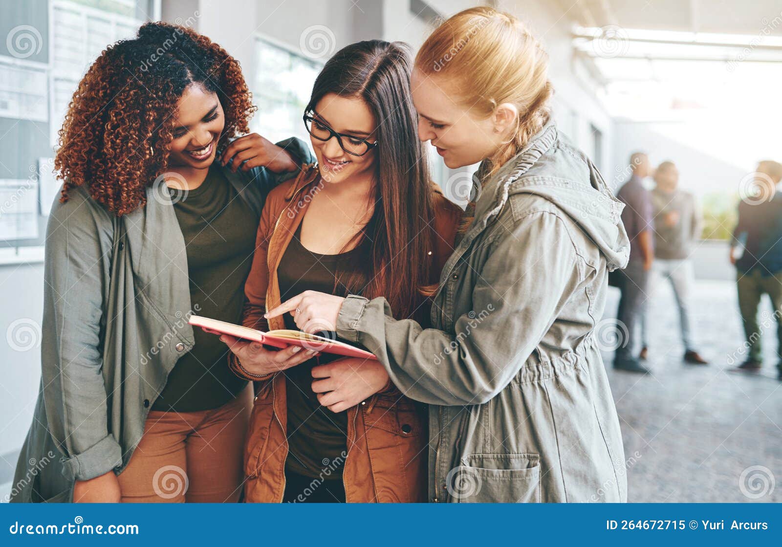 The Final Revision before the Final Test. a Group of Young Students ...