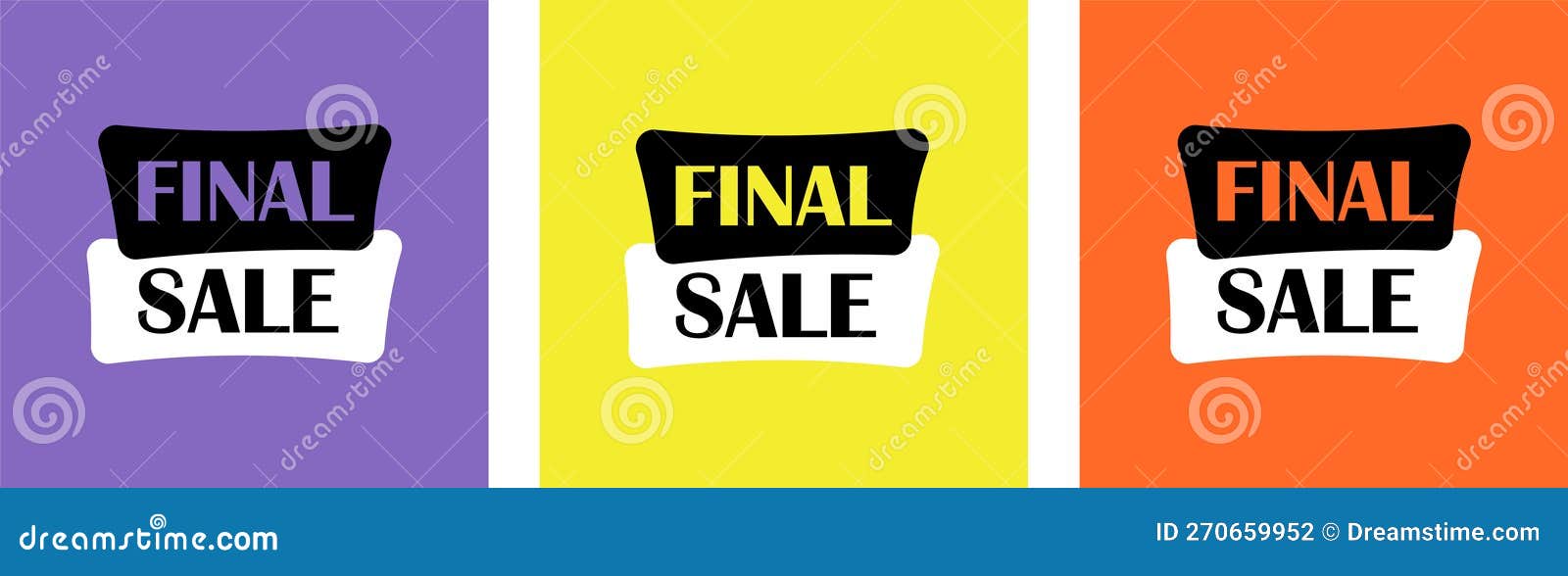 Final Sale Set of Colourfull Posters Stock Vector - Illustration of ...