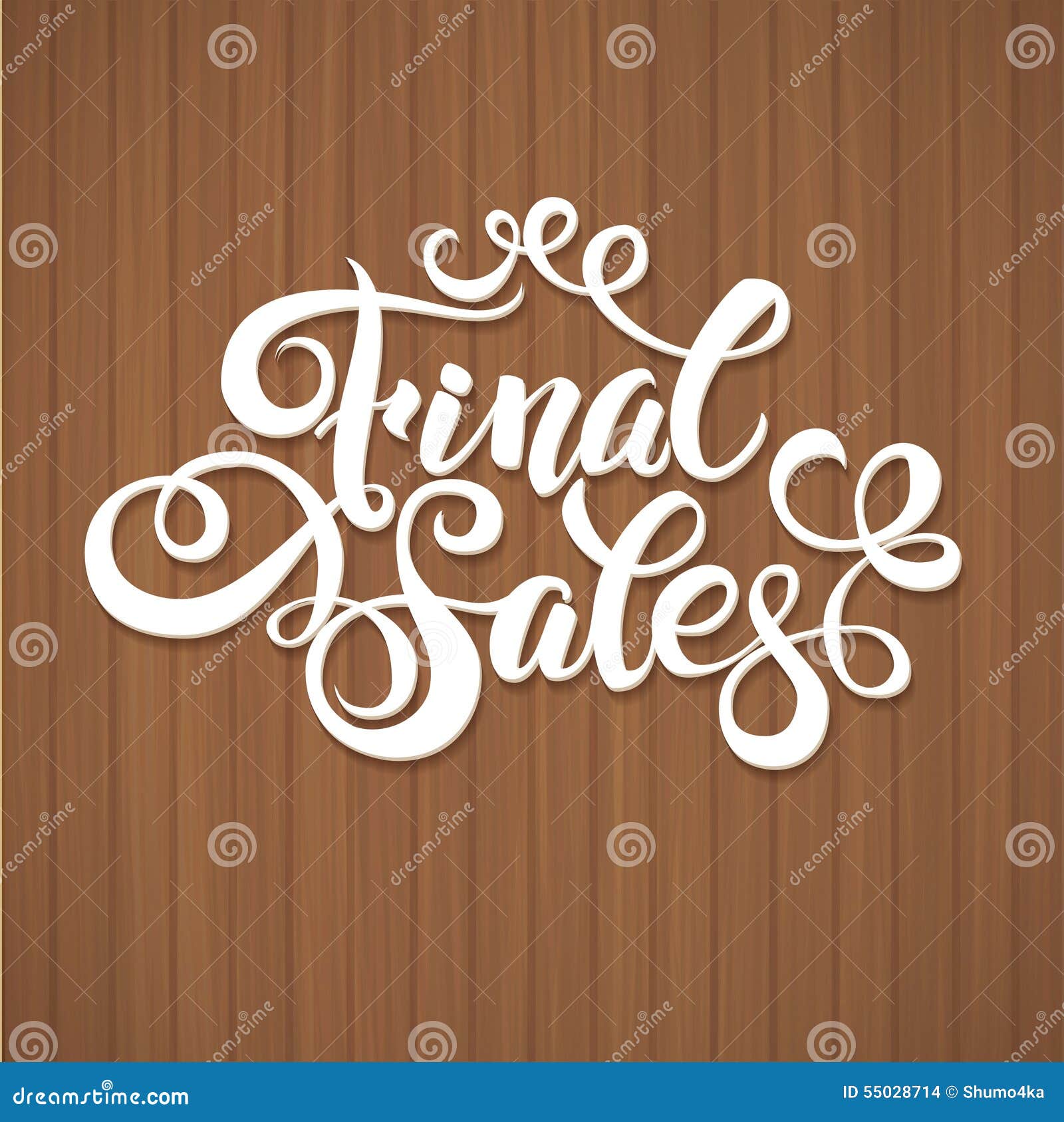 Final Sales Promotion Calligraphical Background Vector Illustration ...