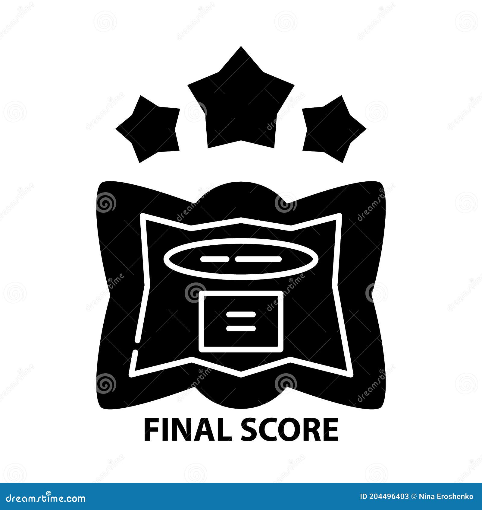 Final Score Icon, Black Vector Sign with Editable Strokes, Concept ...