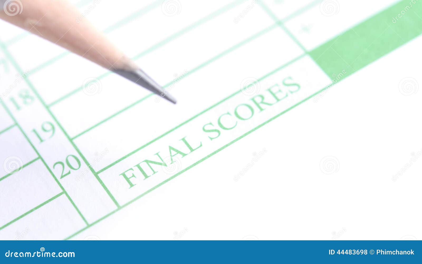 Final scores form stock photo. Image of test, game, school - 44483698