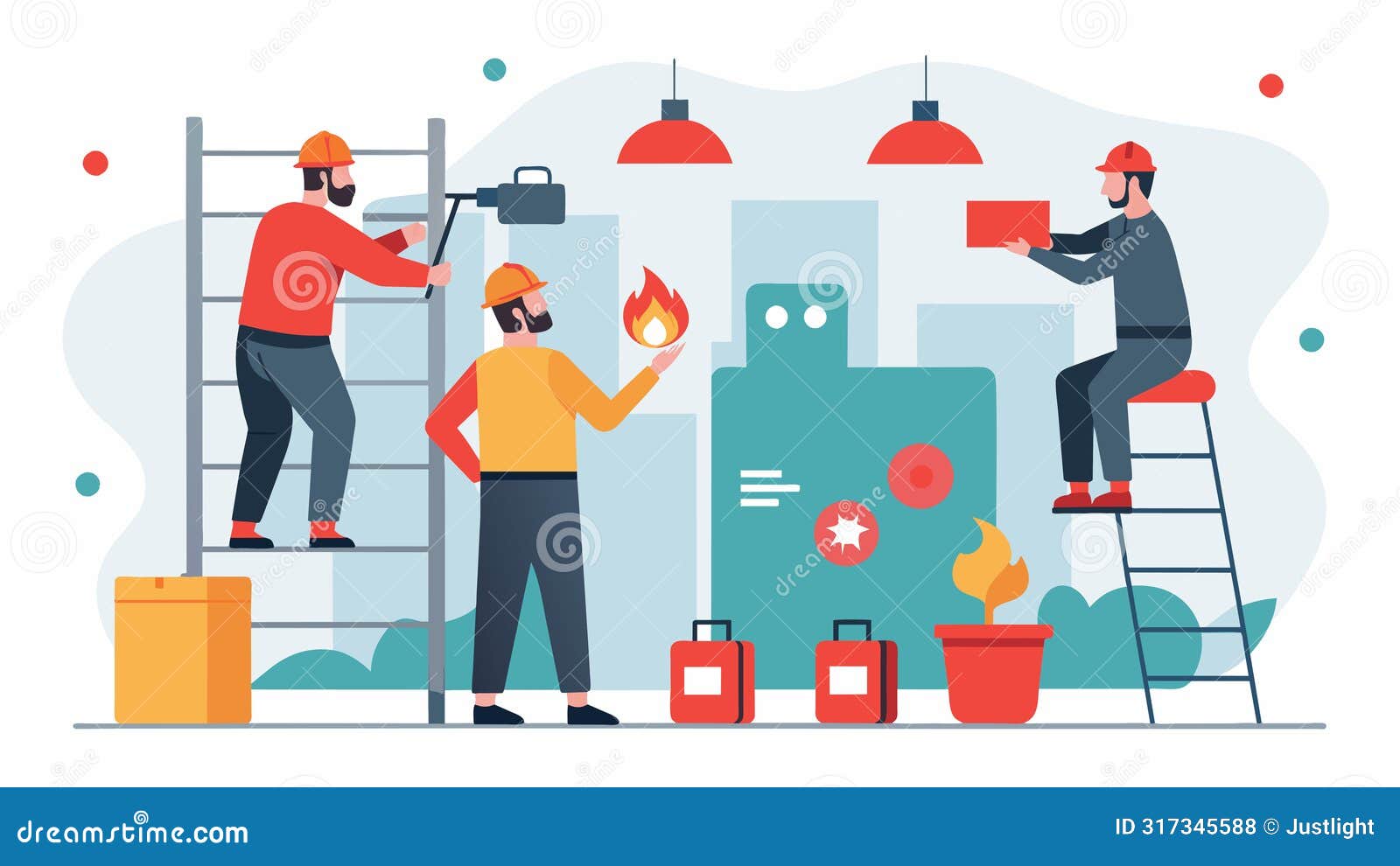 In the Final Stages of the Installation Workers are Diligently Labeling ...