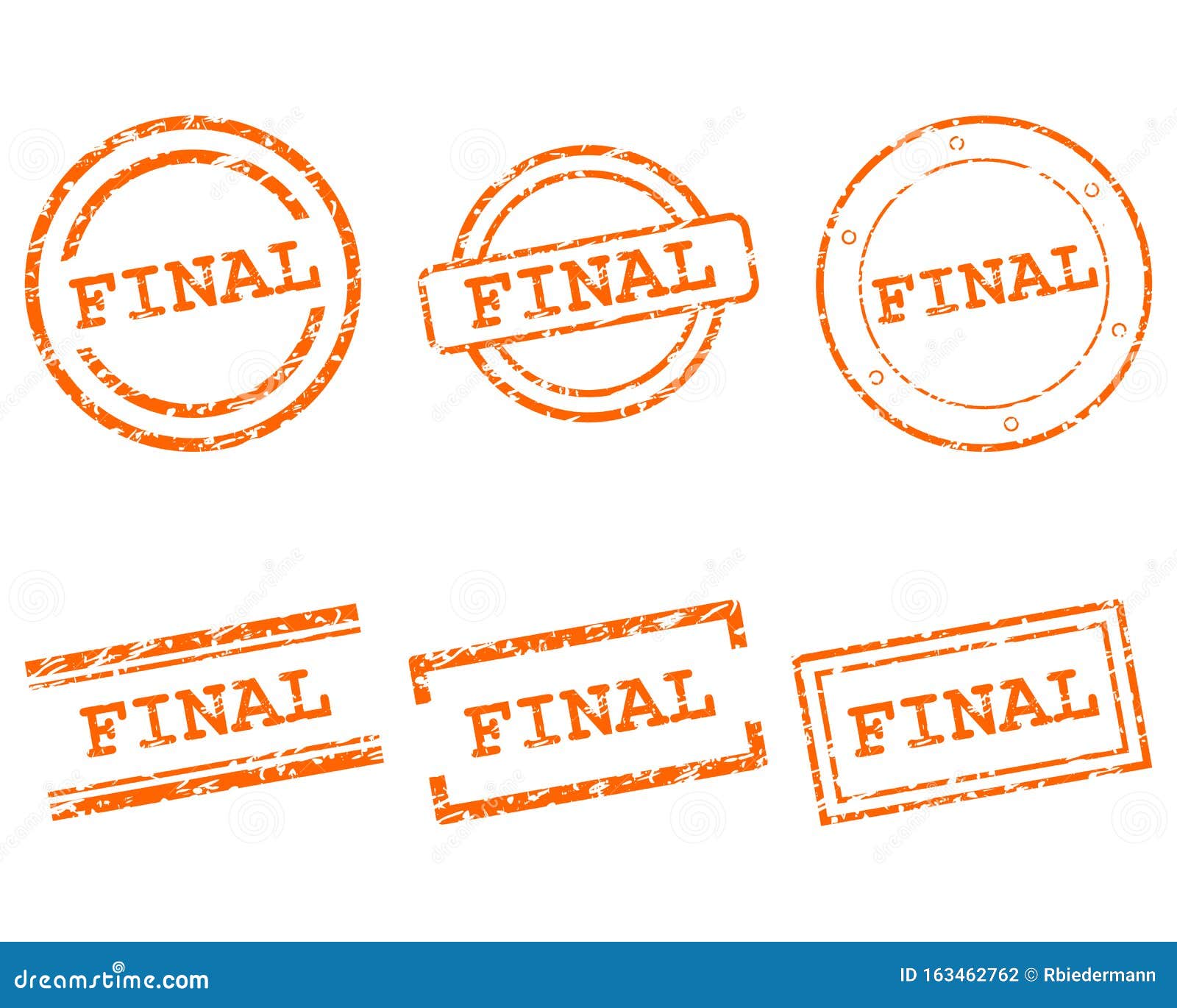 Final stamps stock vector. Illustration of orange, stamp - 163462762