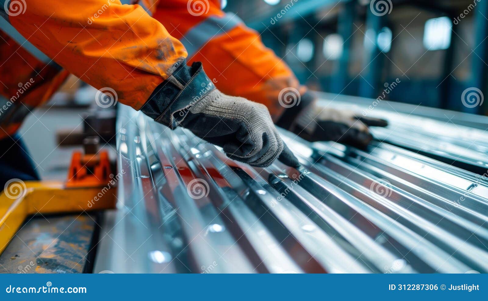 The Final Step in the Assembly Process As a Worker Carefully Affixes ...