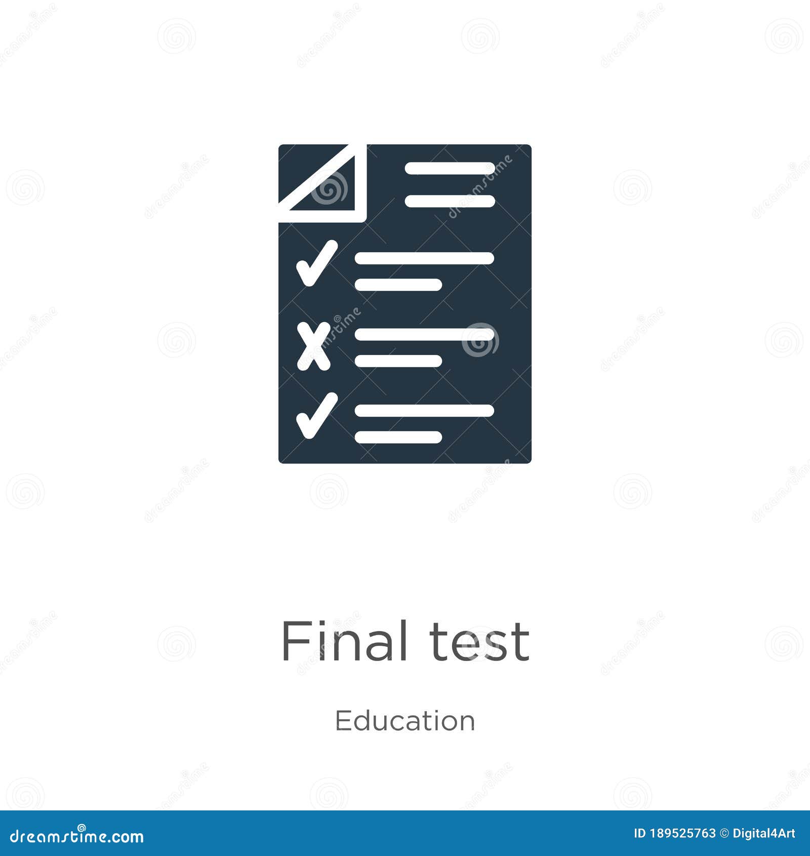 Final Test Icon Vector. Trendy Flat Final Test Icon from Education ...