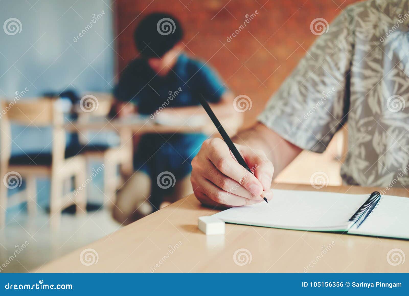 Final Test And Graduation. Lecturer Educator Helping Student With Test ...