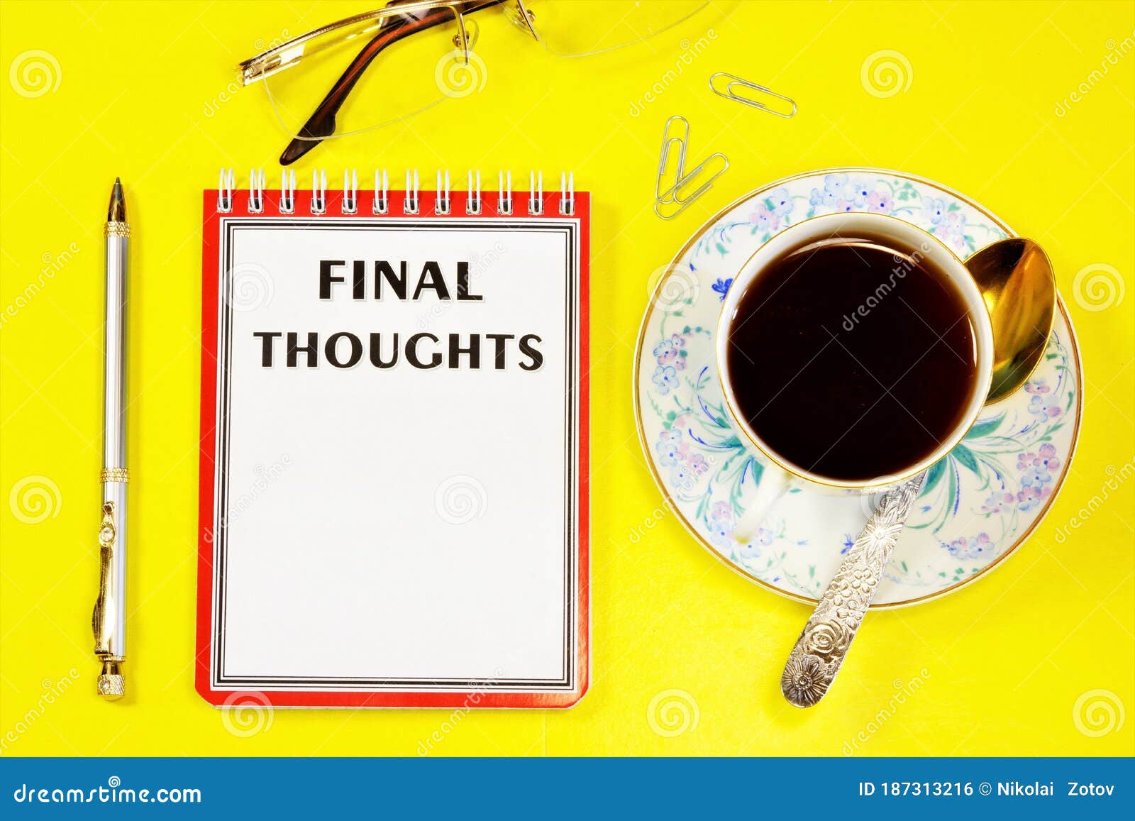 The Final Thought is the Result of Reflection, an Idea. Stock Photo ...