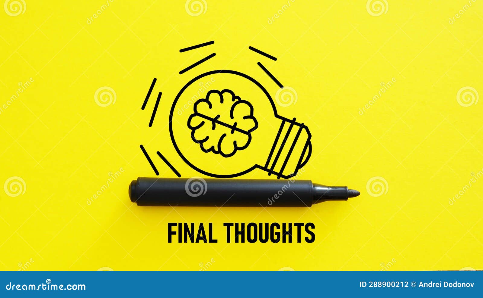 Final Thoughts are Shown Using the Text Stock Photo - Image of warning ...