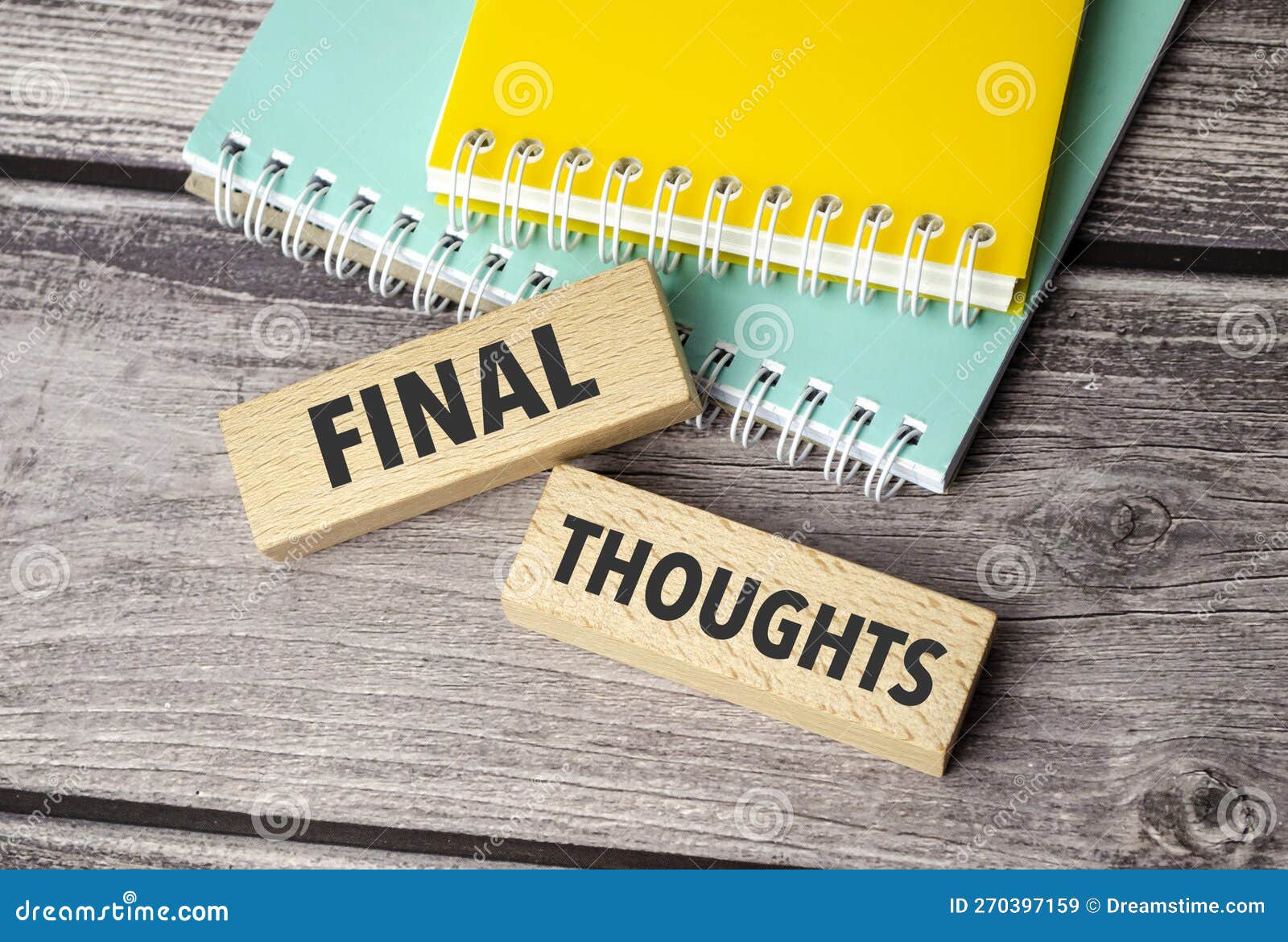 Final Thoughts Symbol. Concept Words Content is King on Wooden Blocks ...