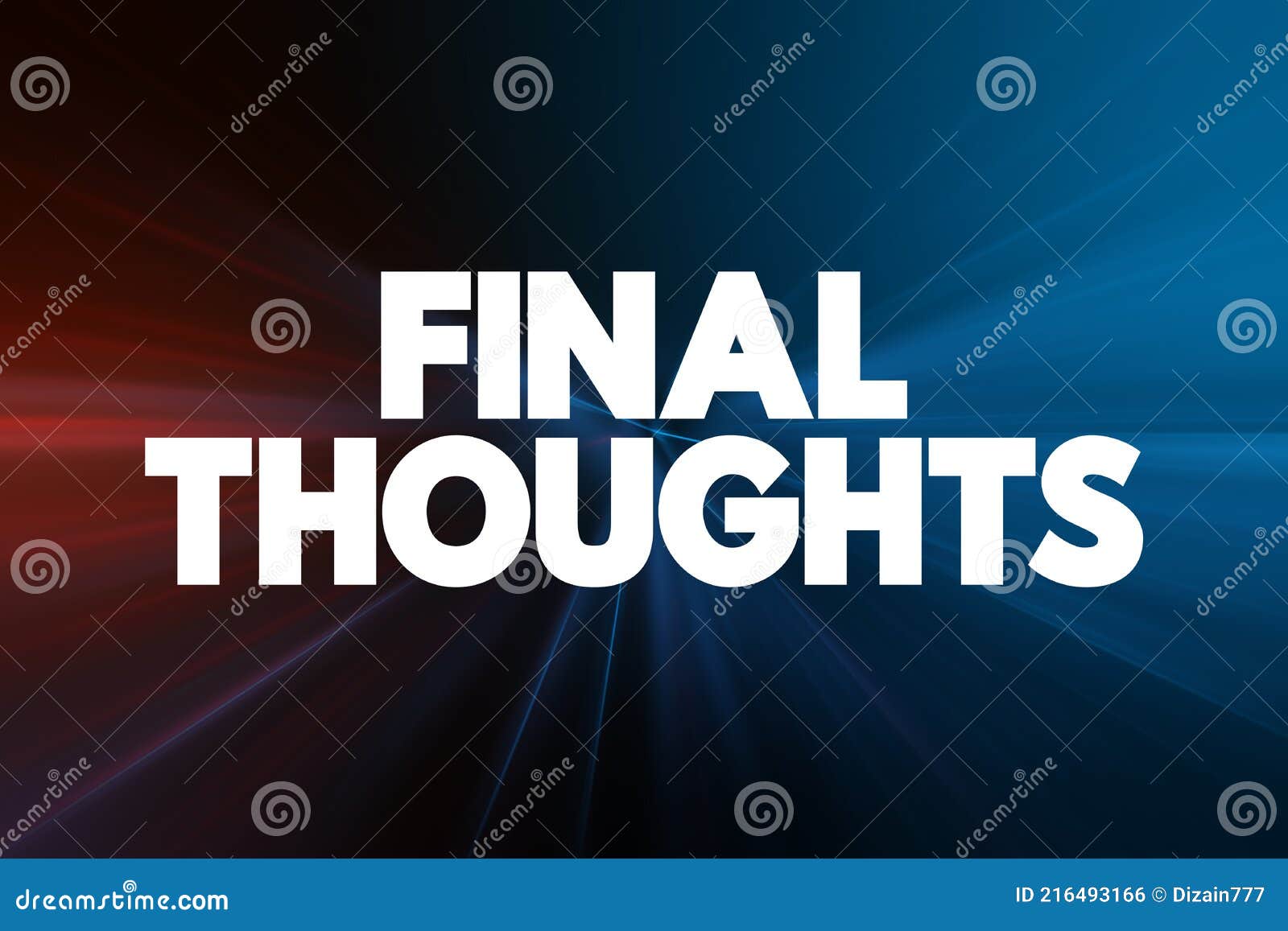 Final Thoughts Text Quote, Concept Background Stock Illustration ...