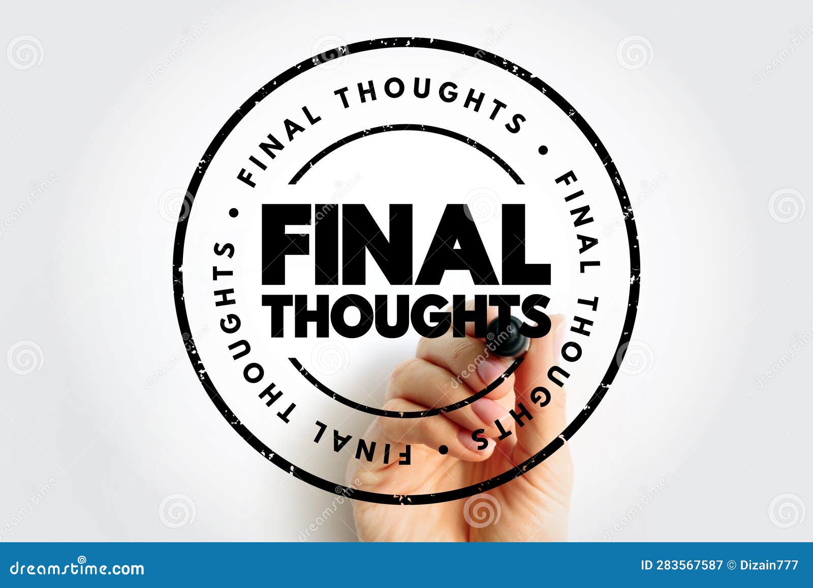 Final Thoughts Text Stamp, Concept Background Stock Image - Image of ...