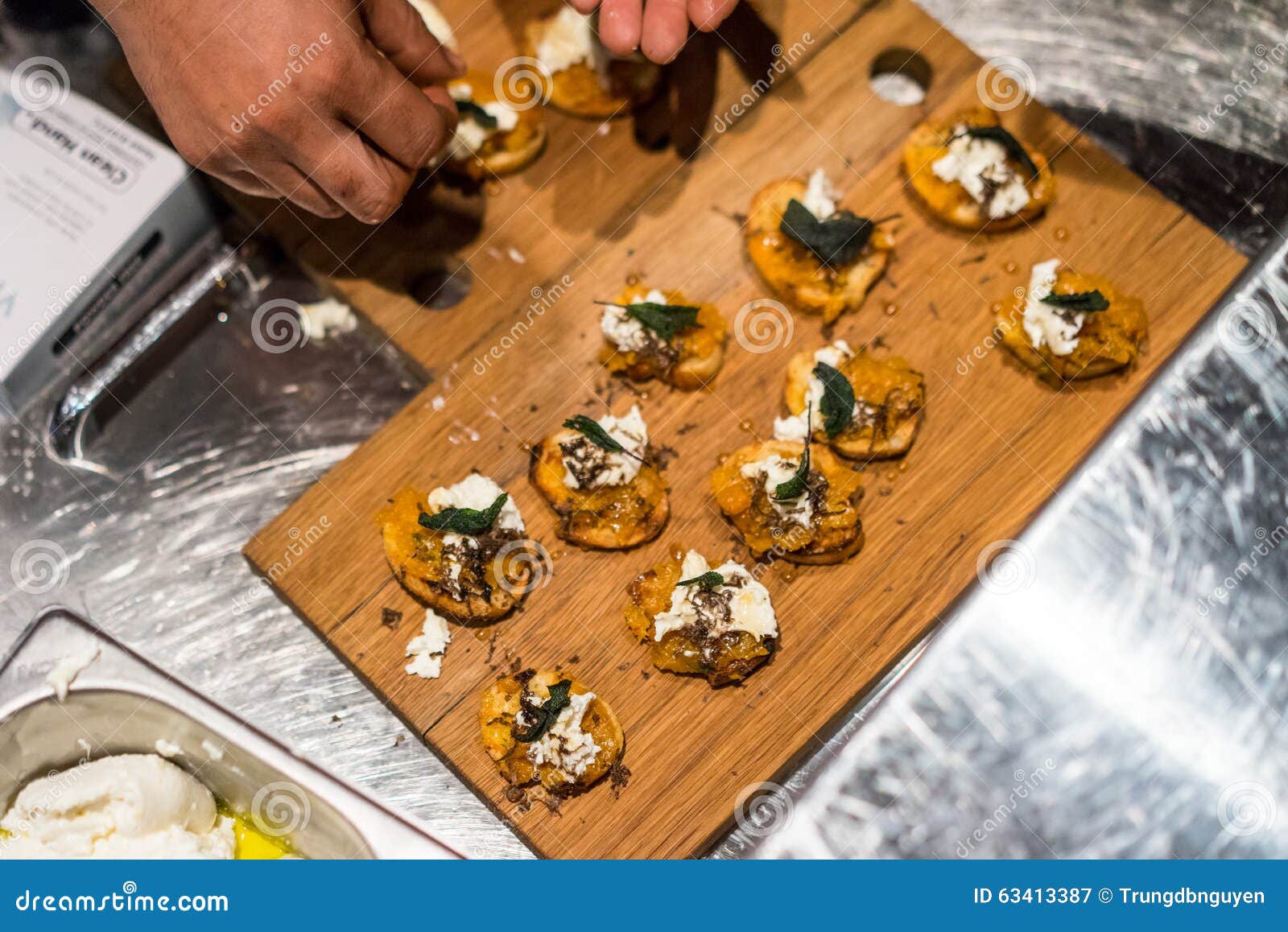 Final Touches on Horderves stock image. Image of filled - 63413387