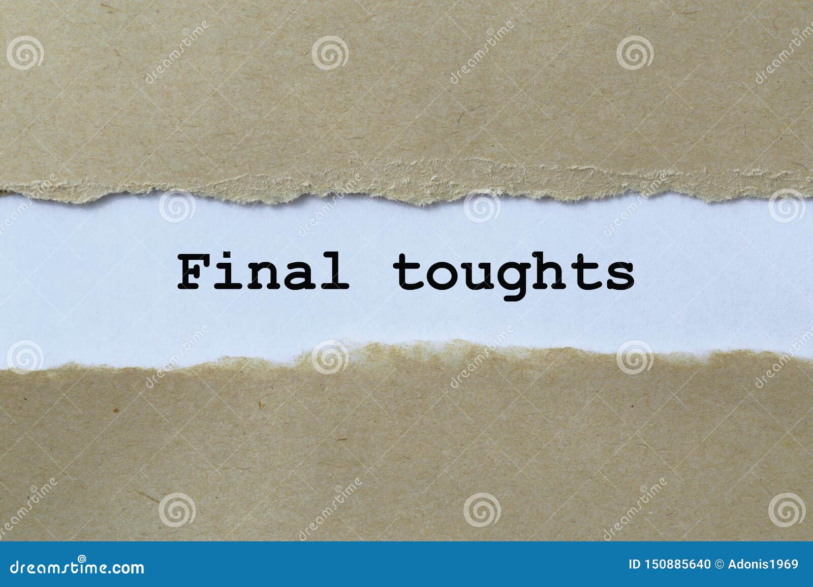 Final toughts stock photo. Image of text, typography - 150885640