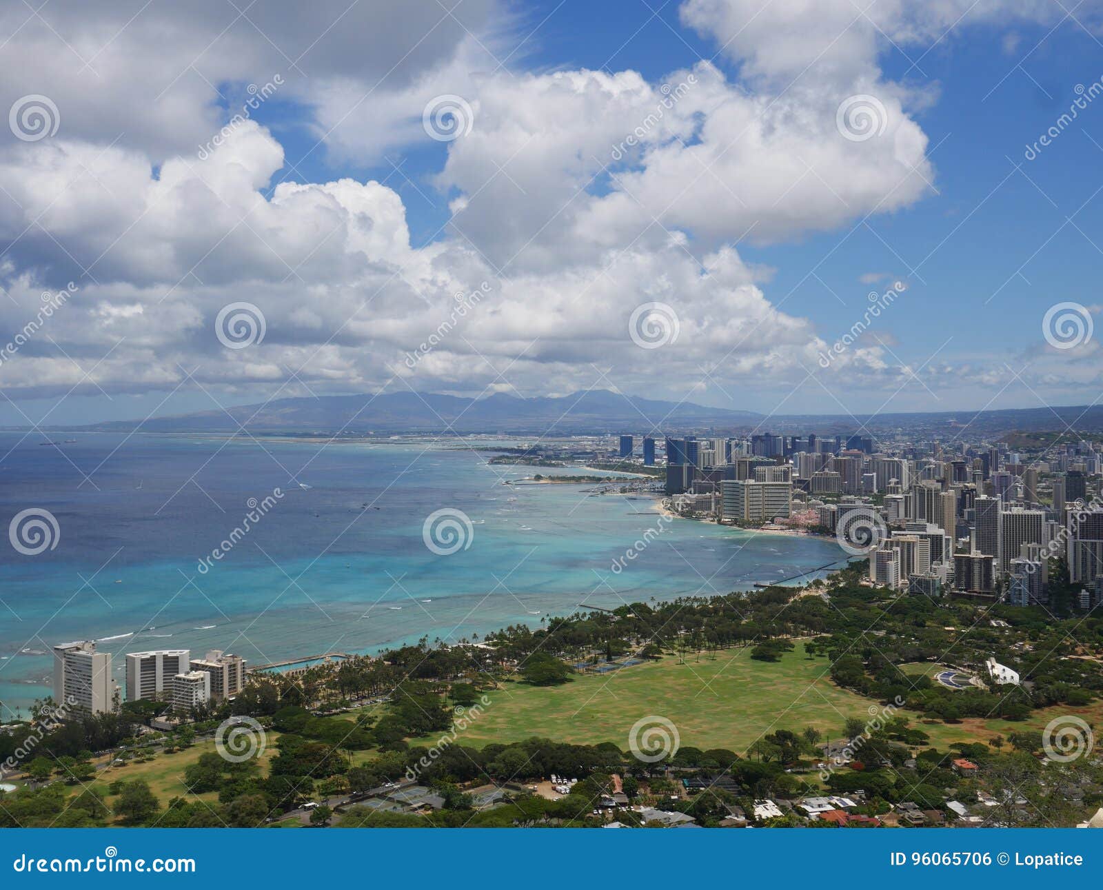 Final View at the Top of Diamond Head, Honolulu, Oahu, Hawaii Stock ...