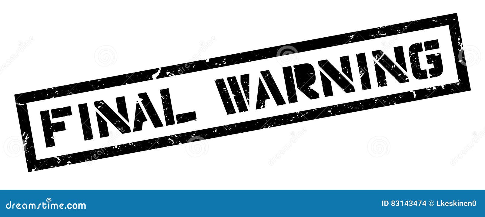 Final Warning rubber stamp stock illustration. Illustration of risky ...
