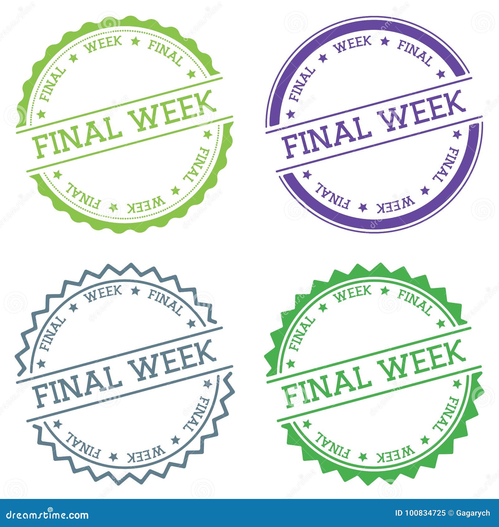 Final Week Badge Isolated on White Background. Stock Vector ...