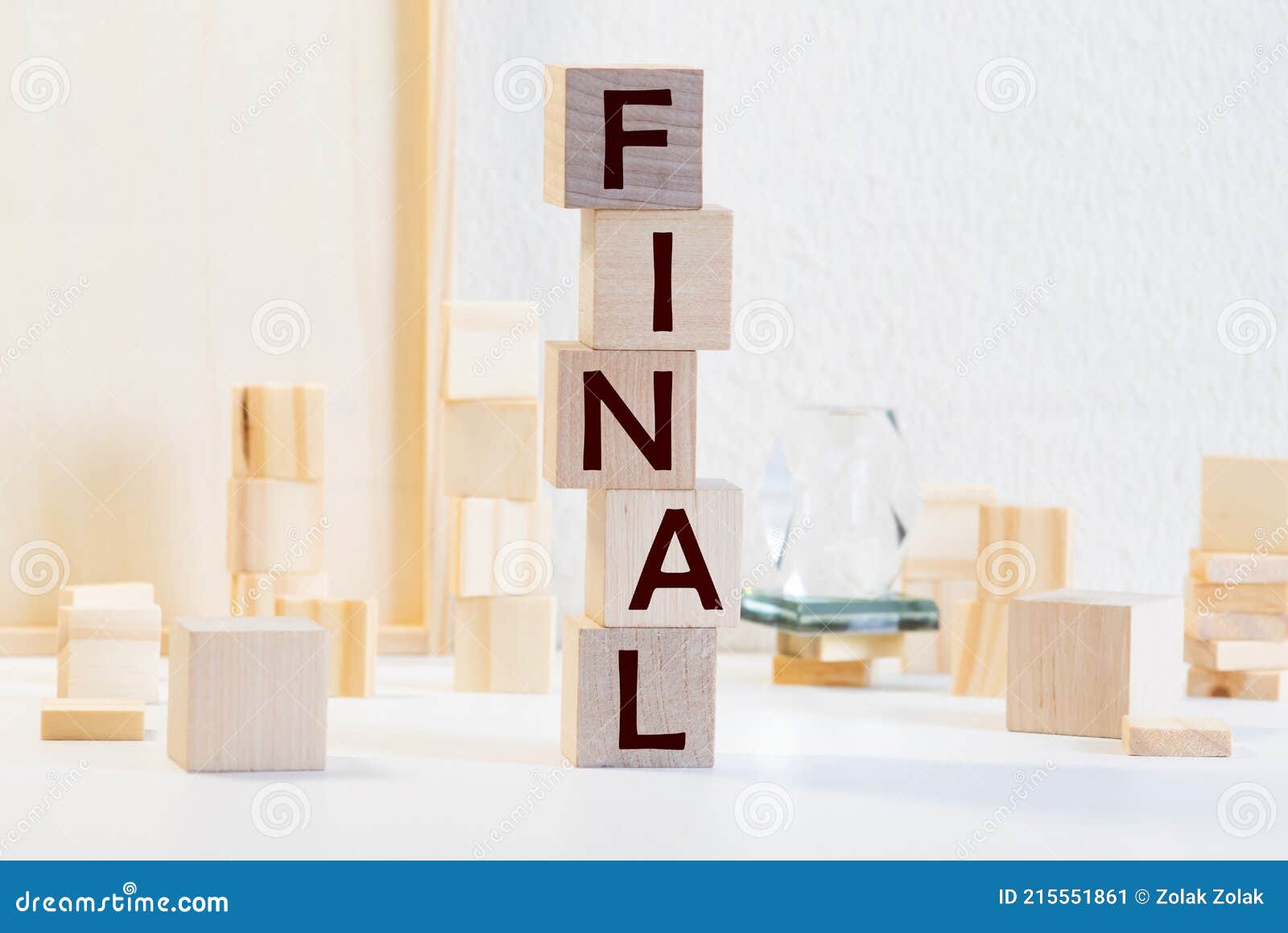 Final Word Written on Wood Cube with Red Background Stock Image - Image ...