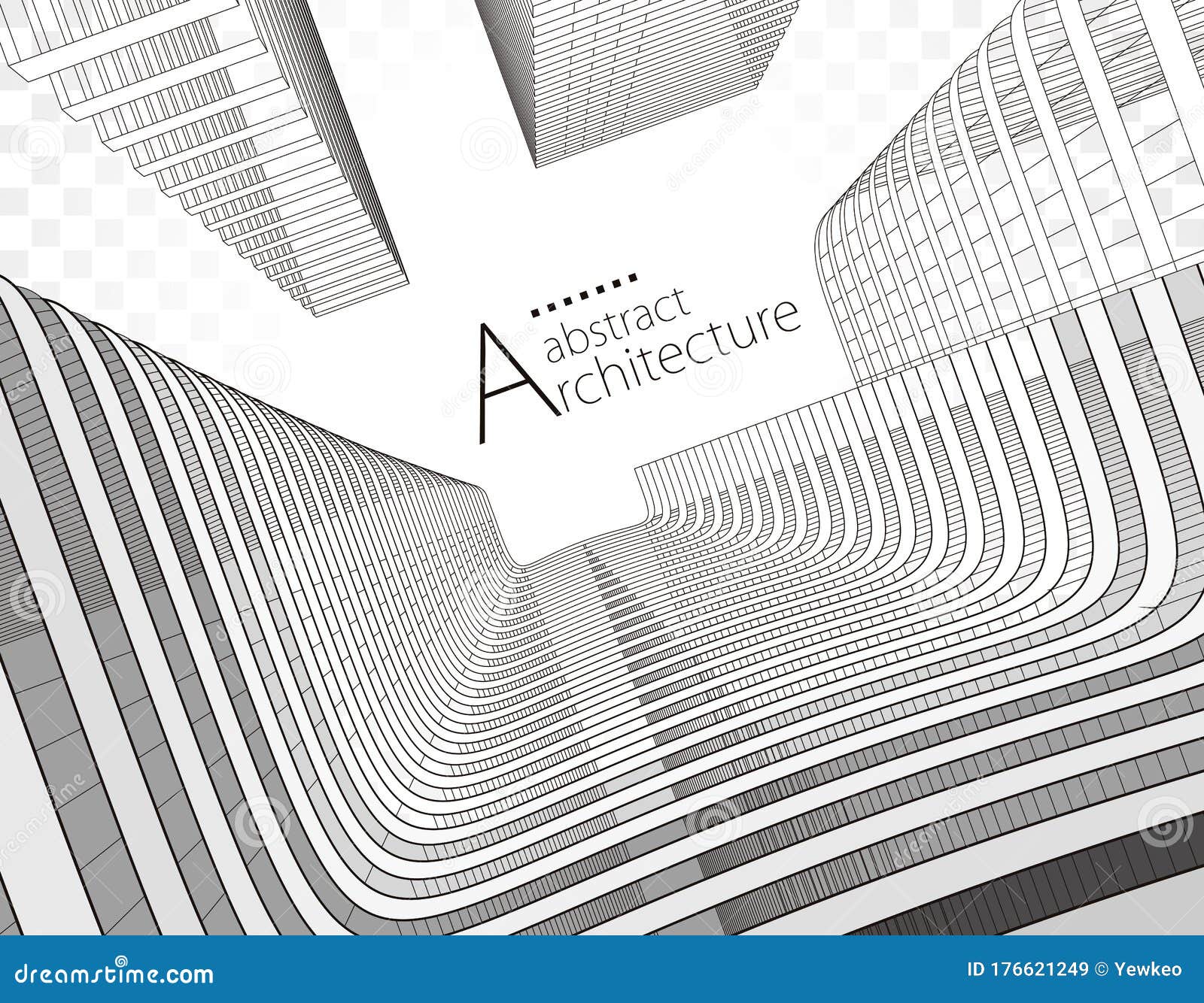 Abstract Architecture Urban Geometry Drawing. Stock Vector ...