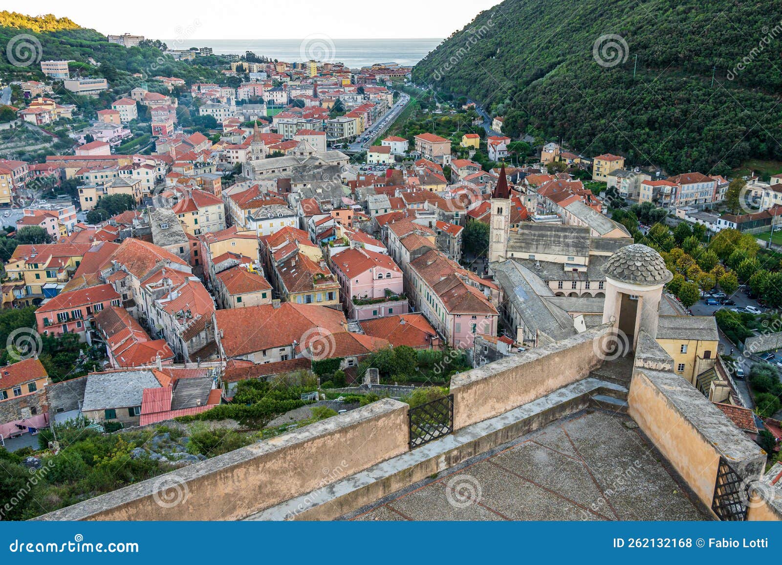 Finalborgo from Forte San GIovanni Stock Photo - Image of ancient ...