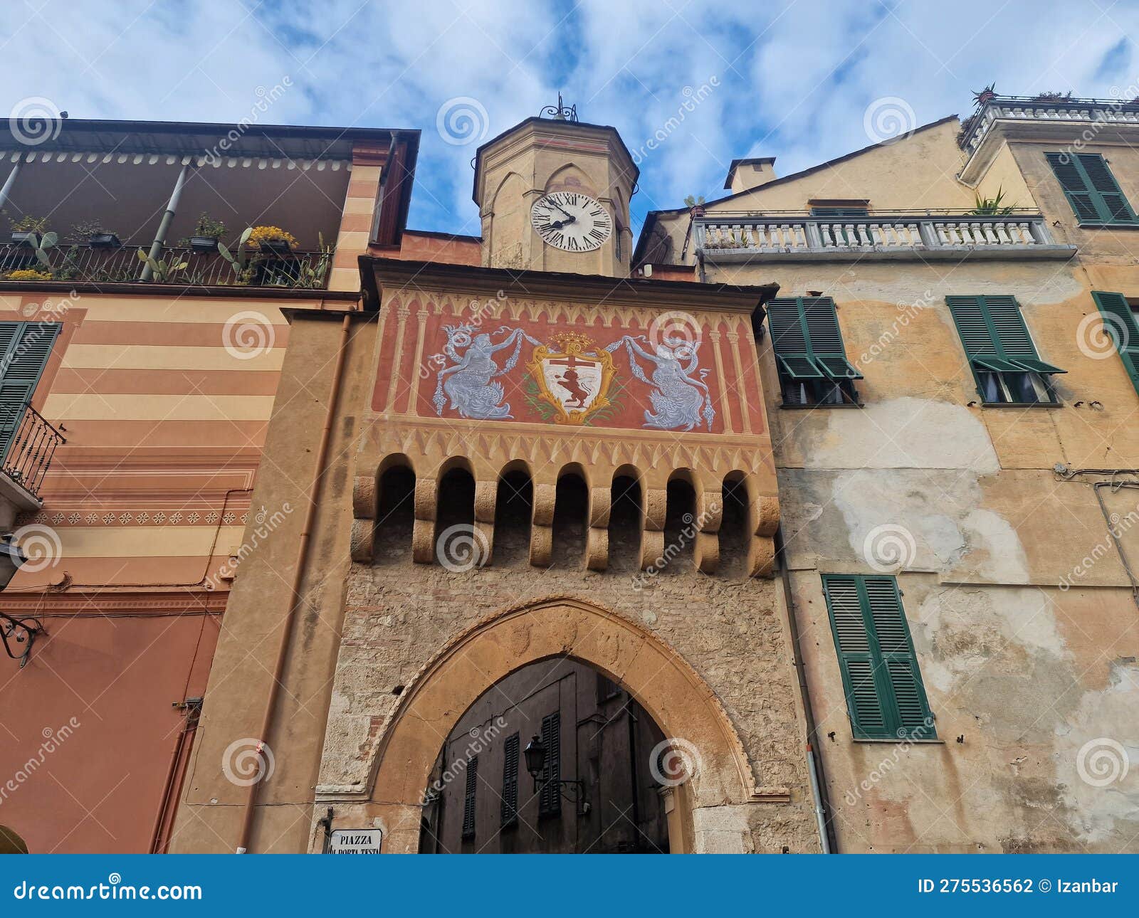 Finalborgo Liguria Medieval Village Italy Stock Photo - Image of alley ...