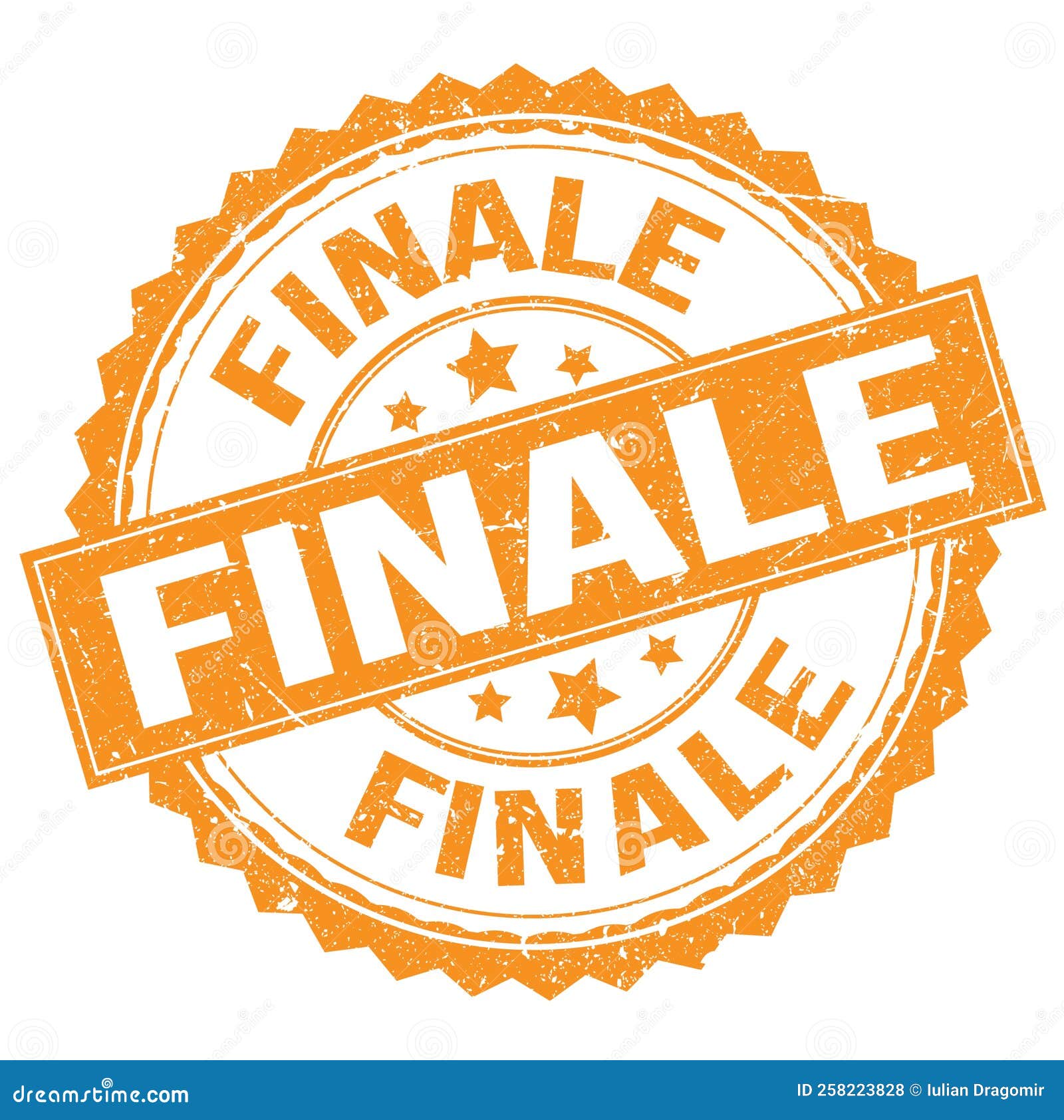 FINALE Text on Orange Round Stamp Sign Stock Illustration ...