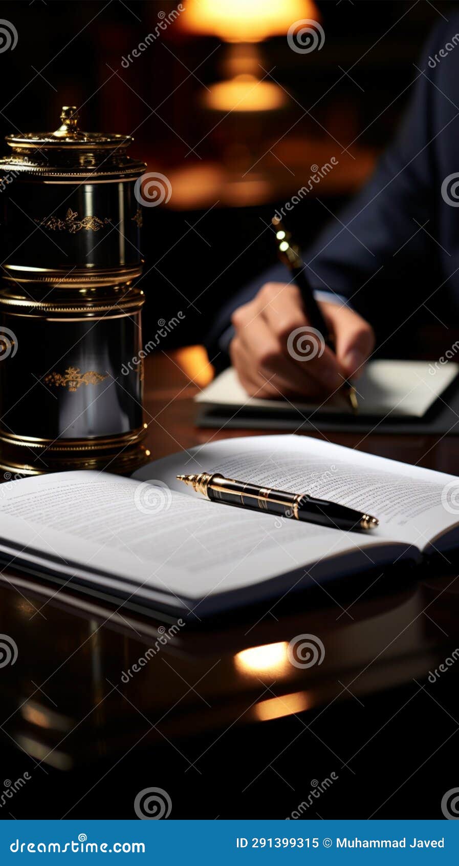 Finalizing Commitment Businessmans Signature On Contract Denotes Formal ...