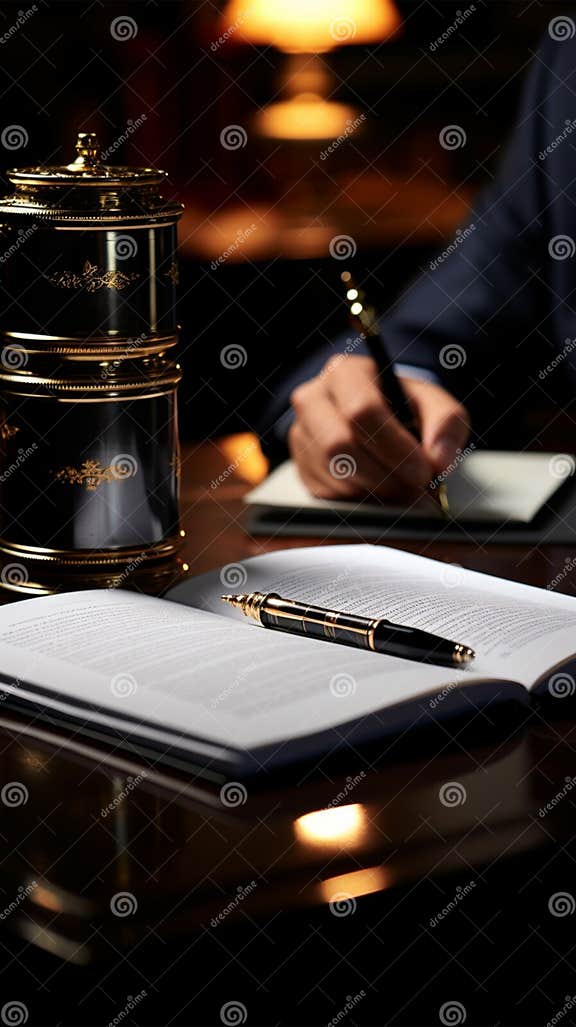 Finalizing Commitment Businessmans Signature on Contract Denotes Formal ...