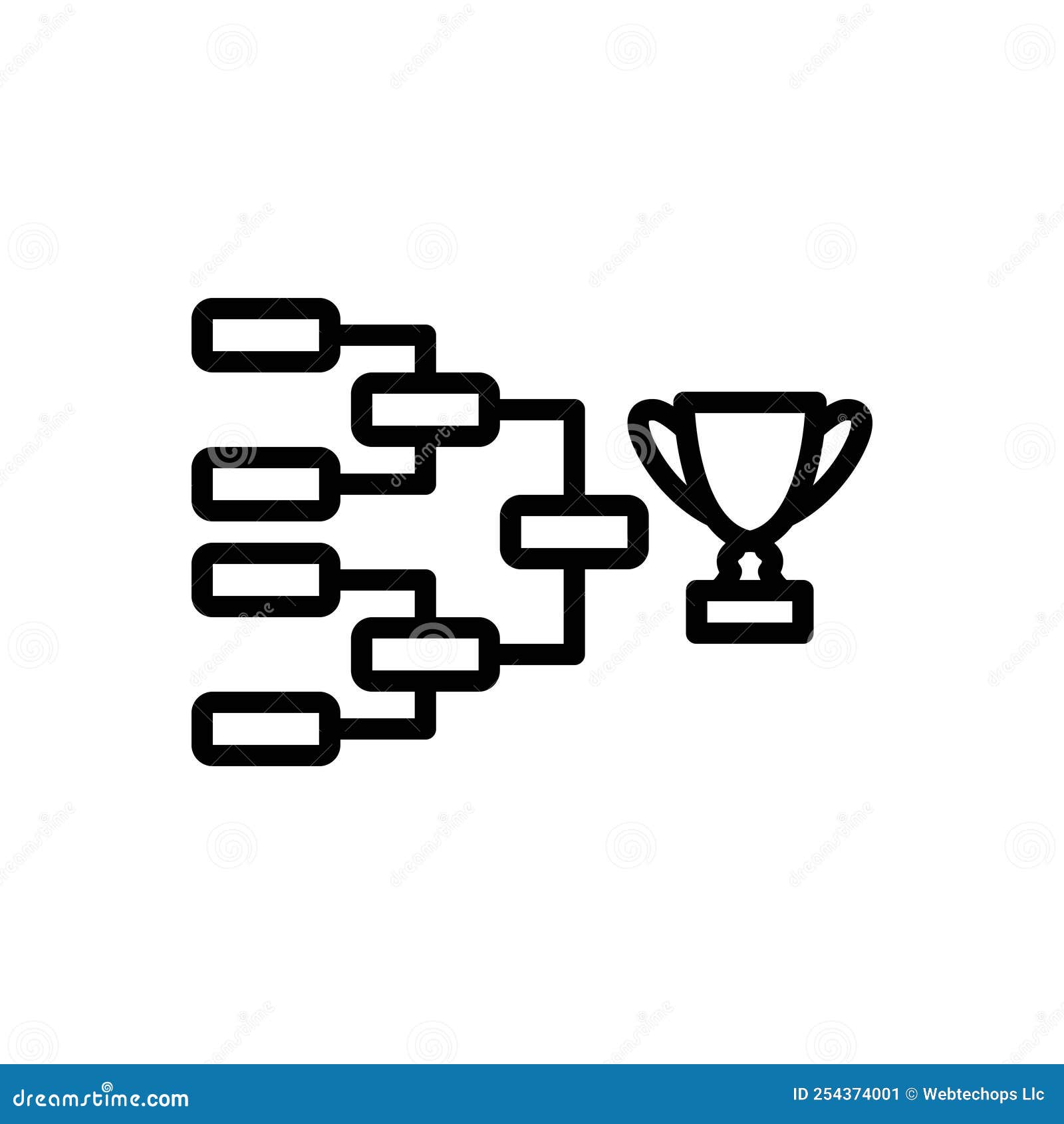 Black Line Icon for Finals, Trophy and Achievement Stock Illustration ...