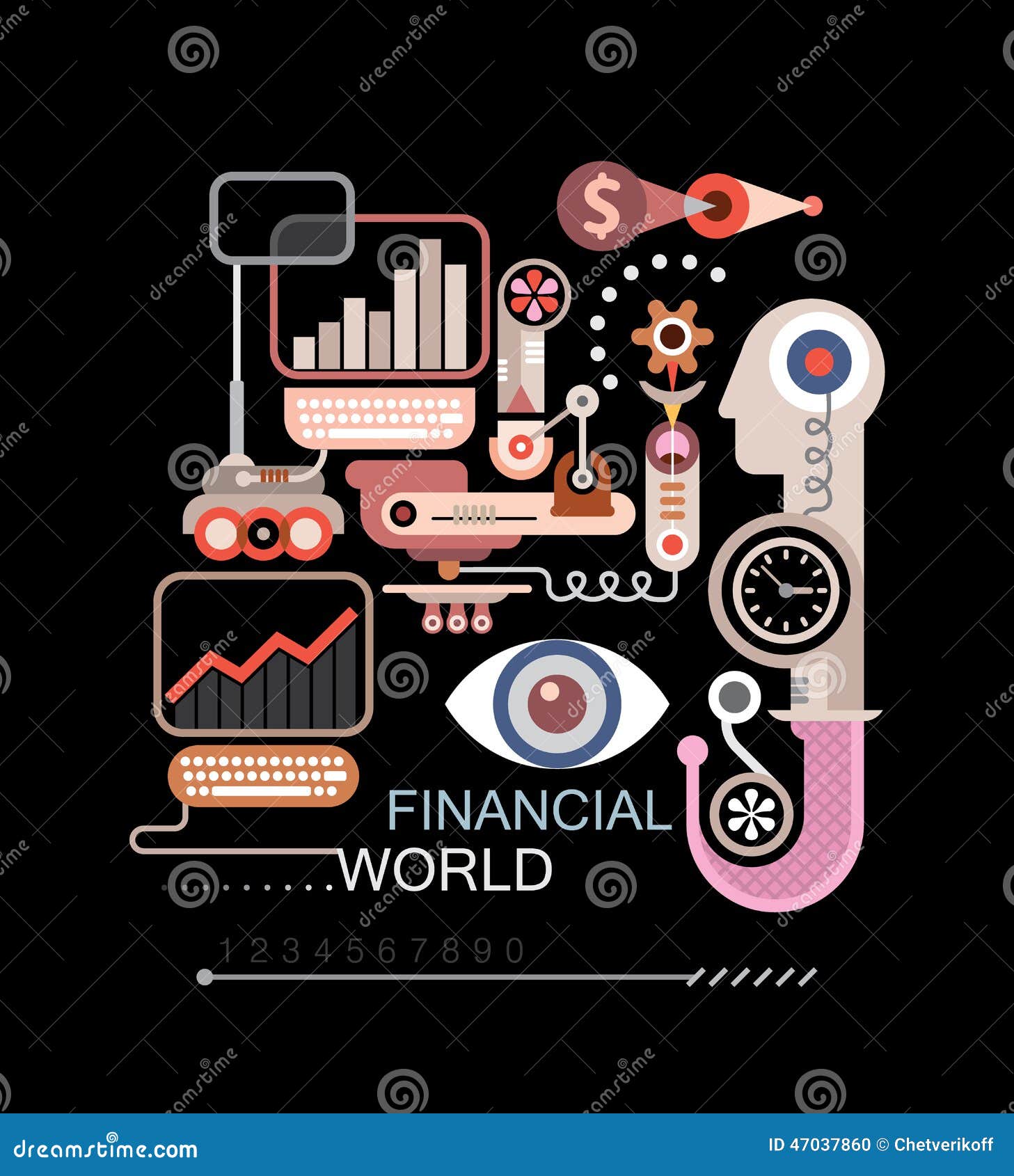 Finance stock vector. Illustration of economy, abstract - 47037860