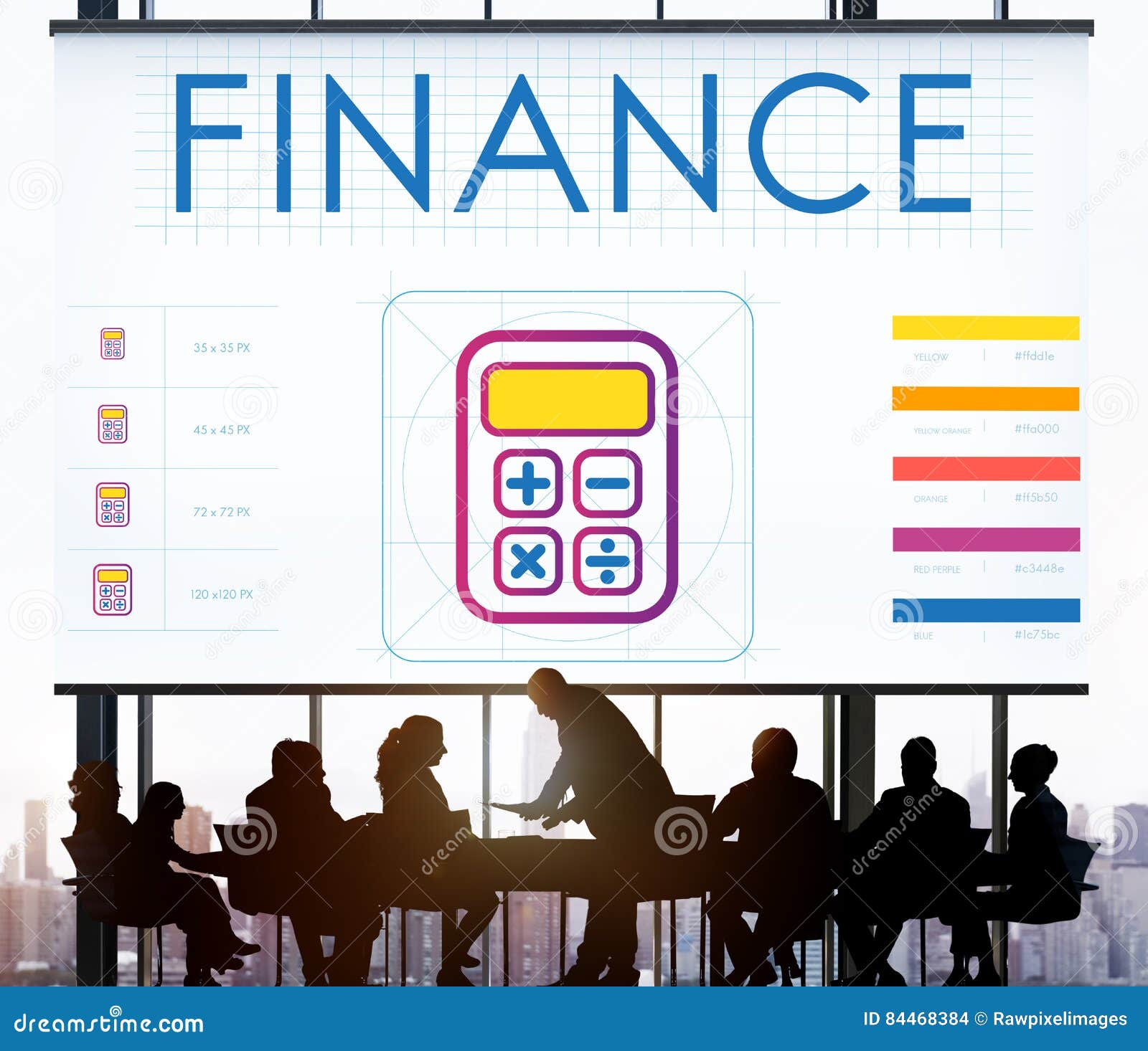 Finance Accounting Calcualtor Calculation Graphic Concept Stock Photo ...