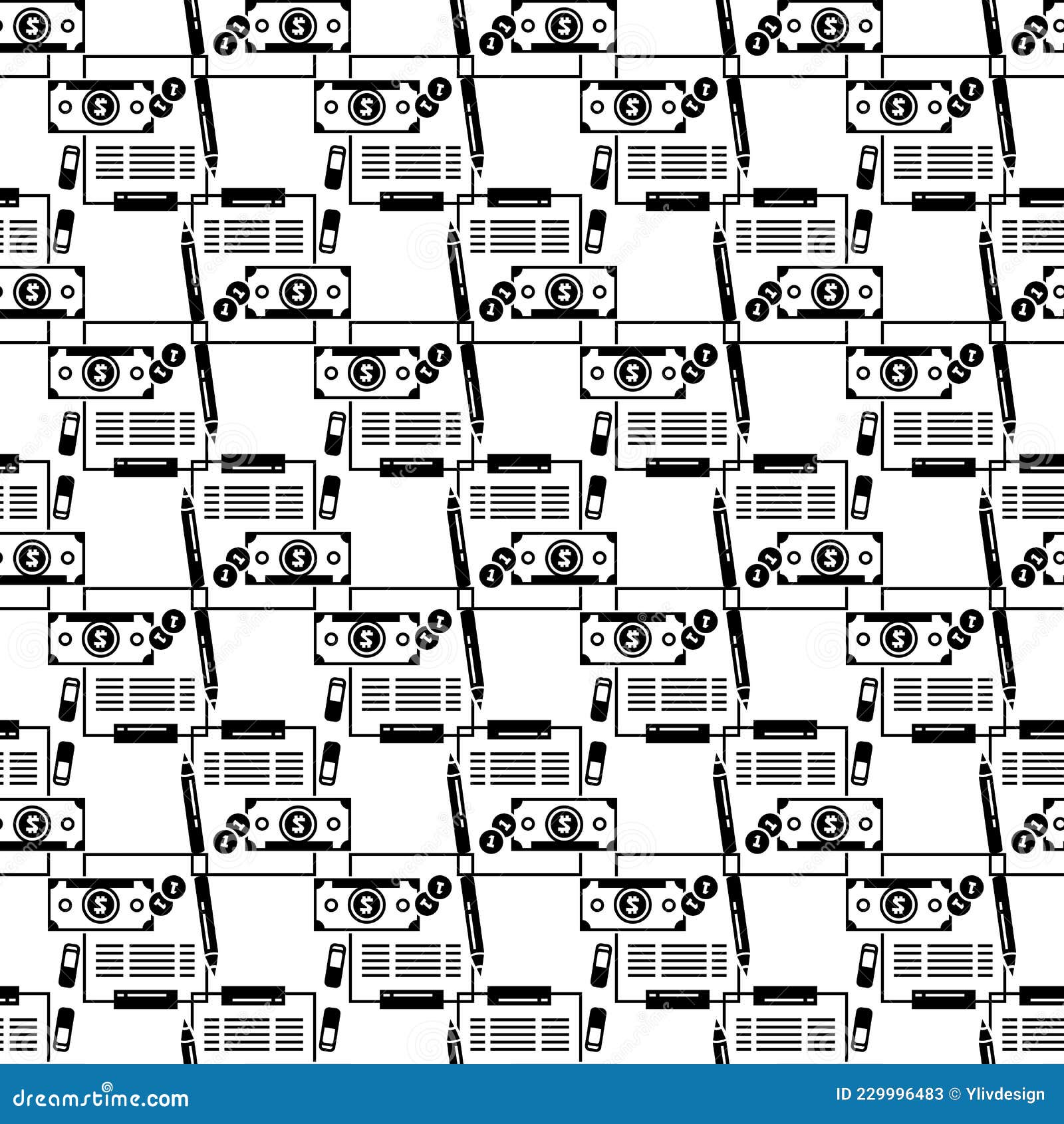 Finance Accounting Pattern Seamless Vector Stock Vector - Illustration ...