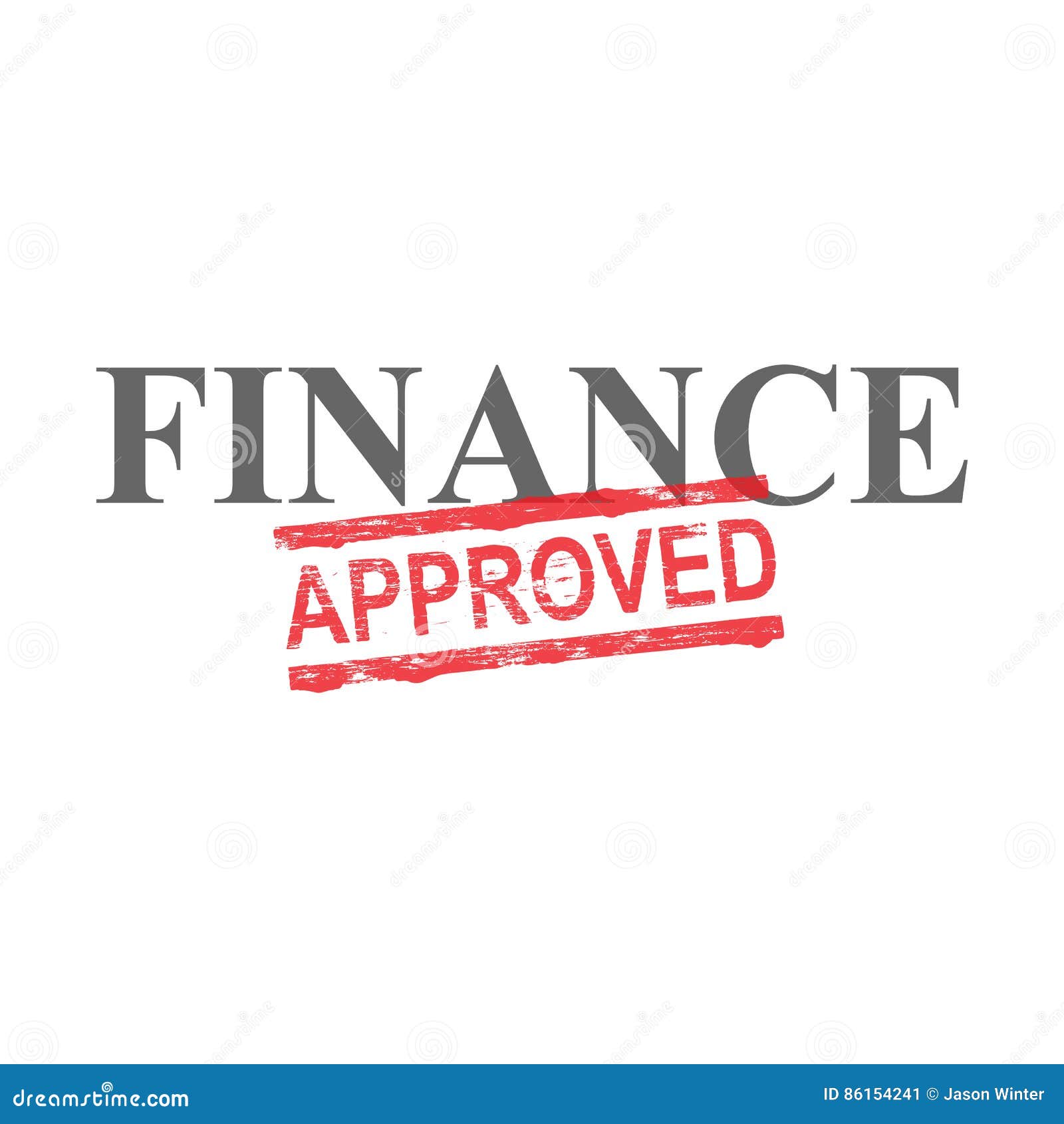 Finance Approved Word Stamp Stock Vector - Illustration of mortgage ...