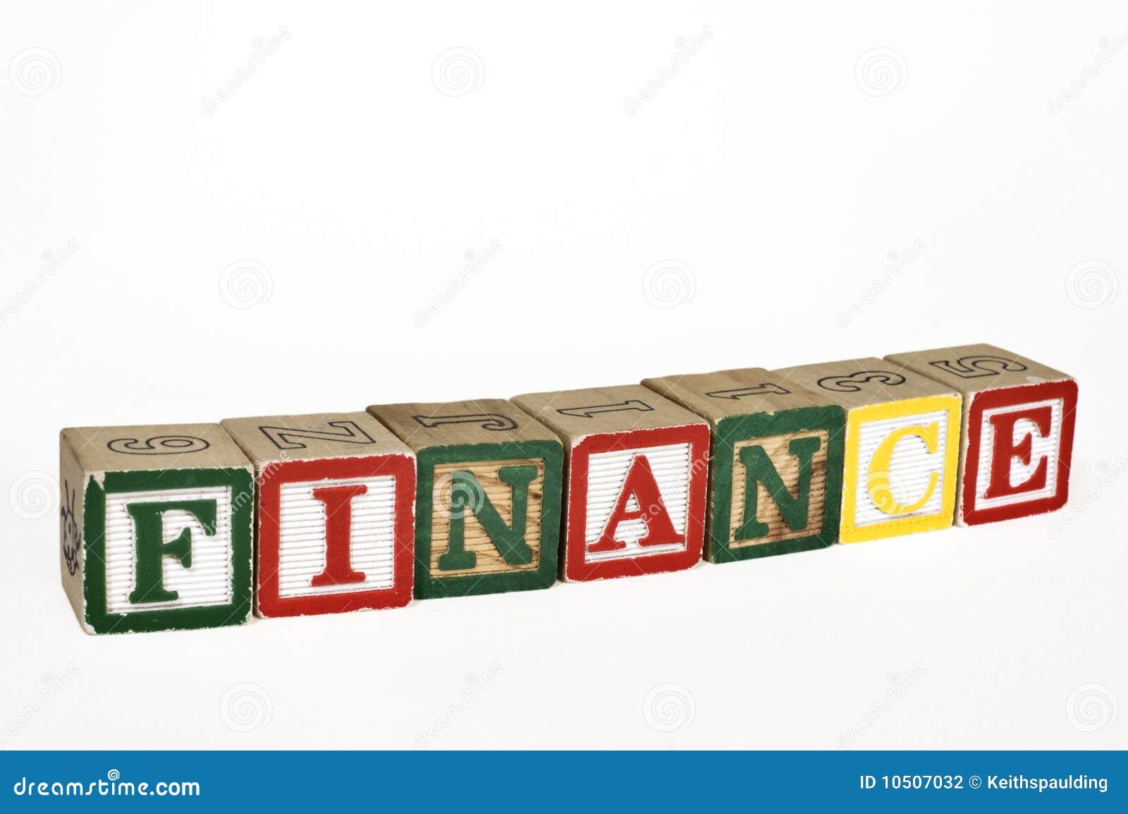 Finance blocks horizontal stock photo. Image of white - 10507032