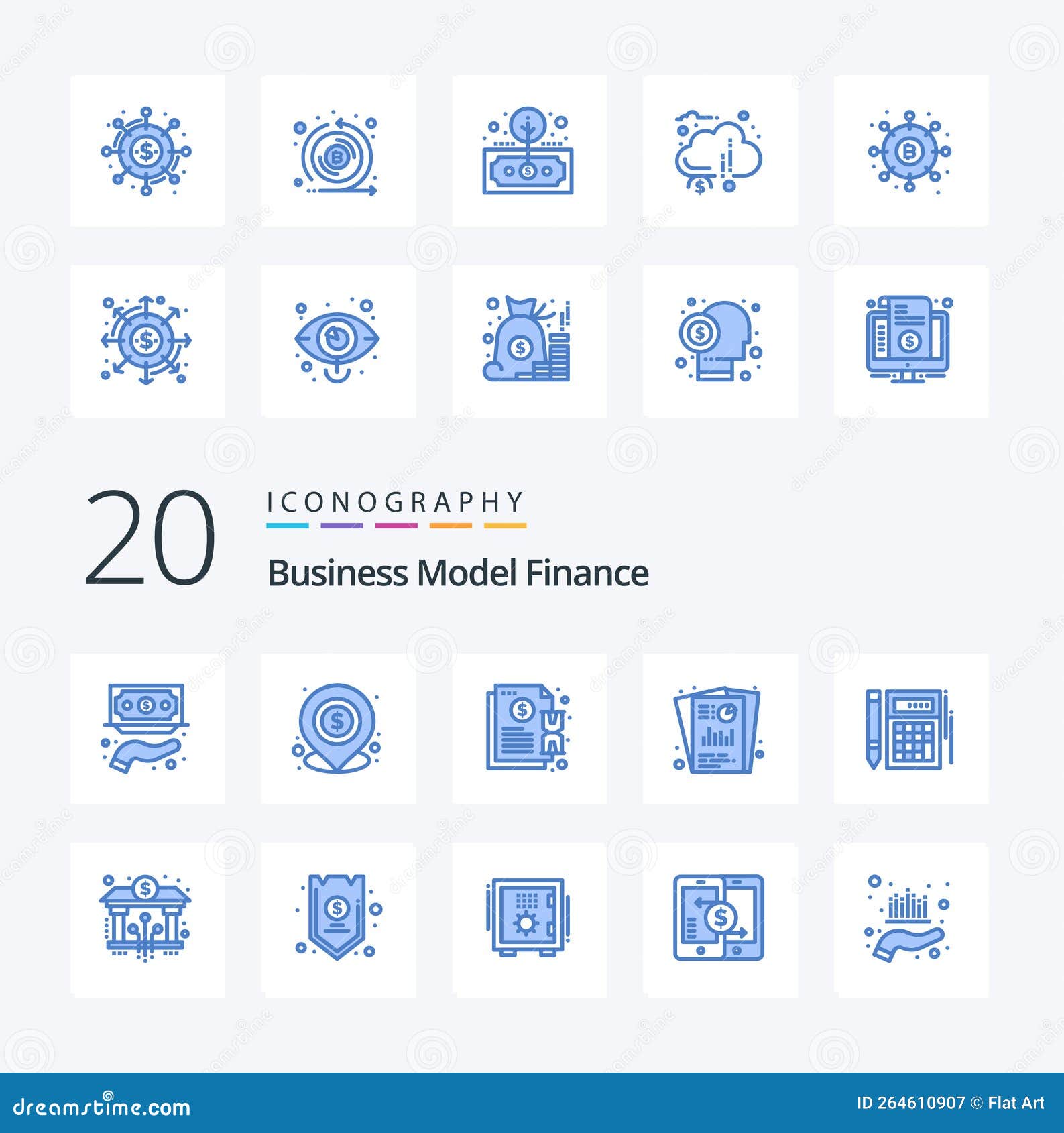 20 Finance Blue Color Icon Pack Like Seo Analysis Local Payment Invoice ...
