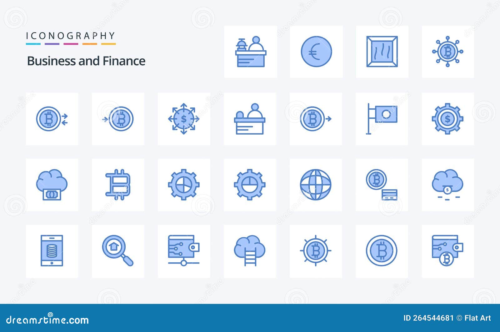 25 Finance Blue icon pack stock vector. Illustration of budget - 264544681