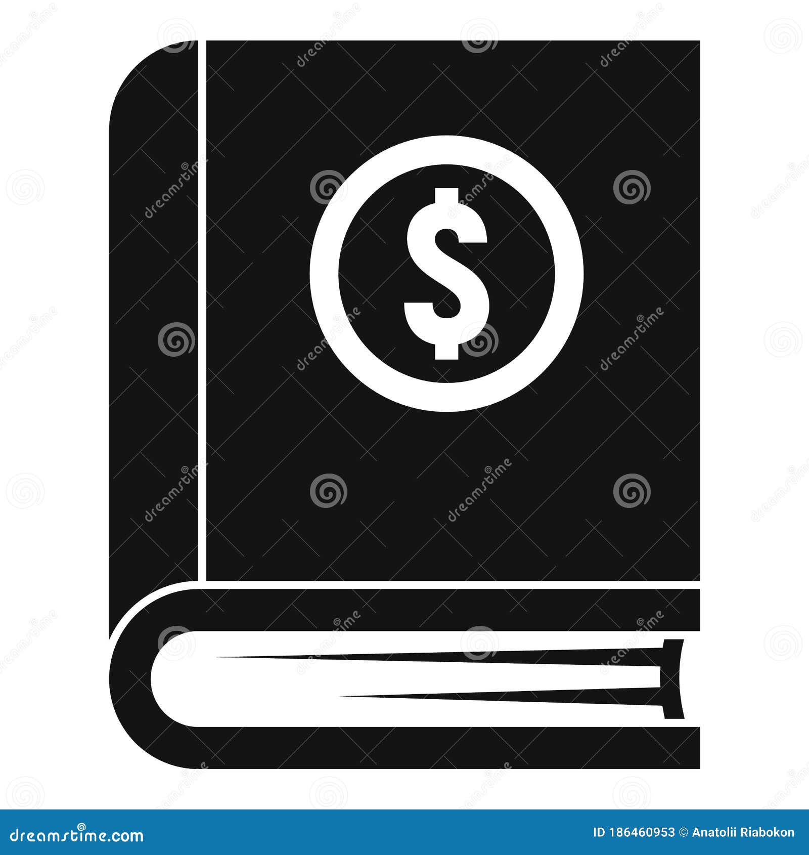 Finance Book Icon, Simple Style Stock Vector - Illustration of ...