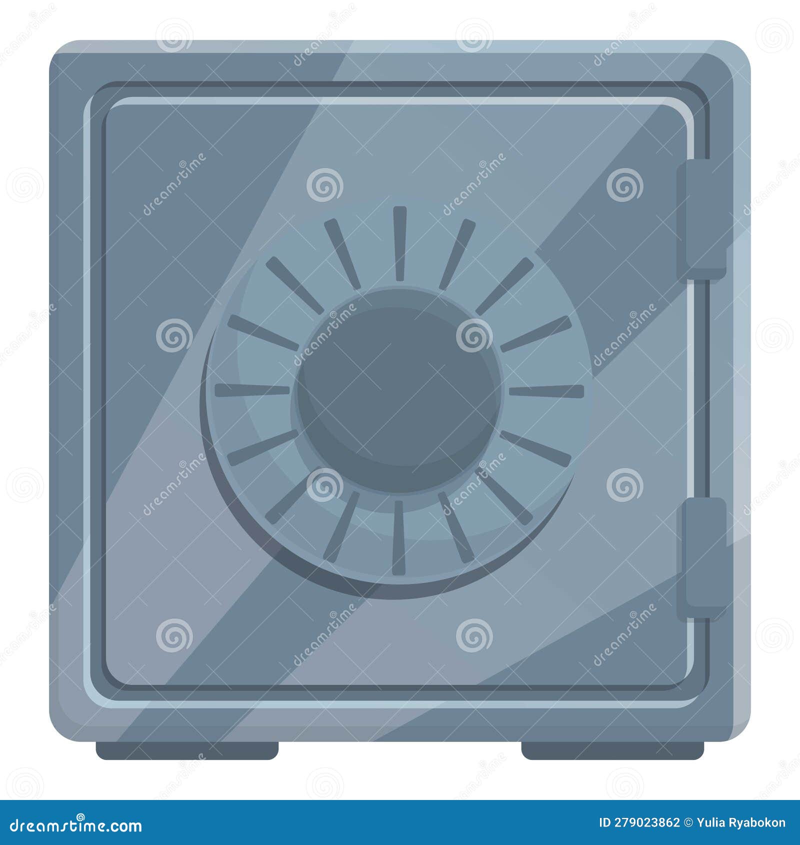 Cartoon Safe Vector Illustration, Isolated On White | CartoonDealer.com ...