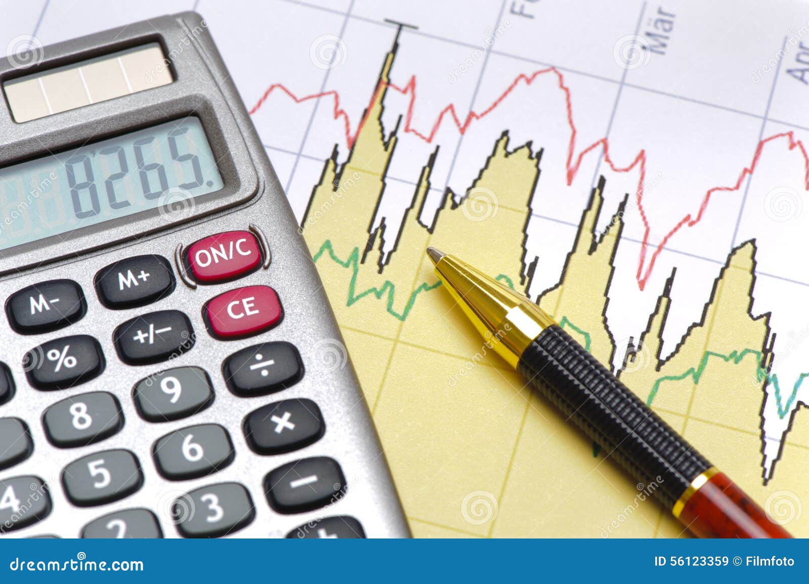 Finance and Budget Calculation Stock Image - Image of growth, diagram ...