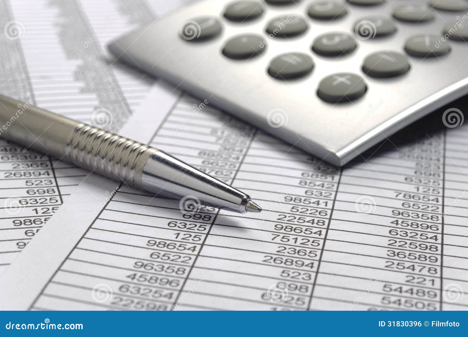 Finance Business Calculation Stock Photo - Image of paper, budget: 31830396