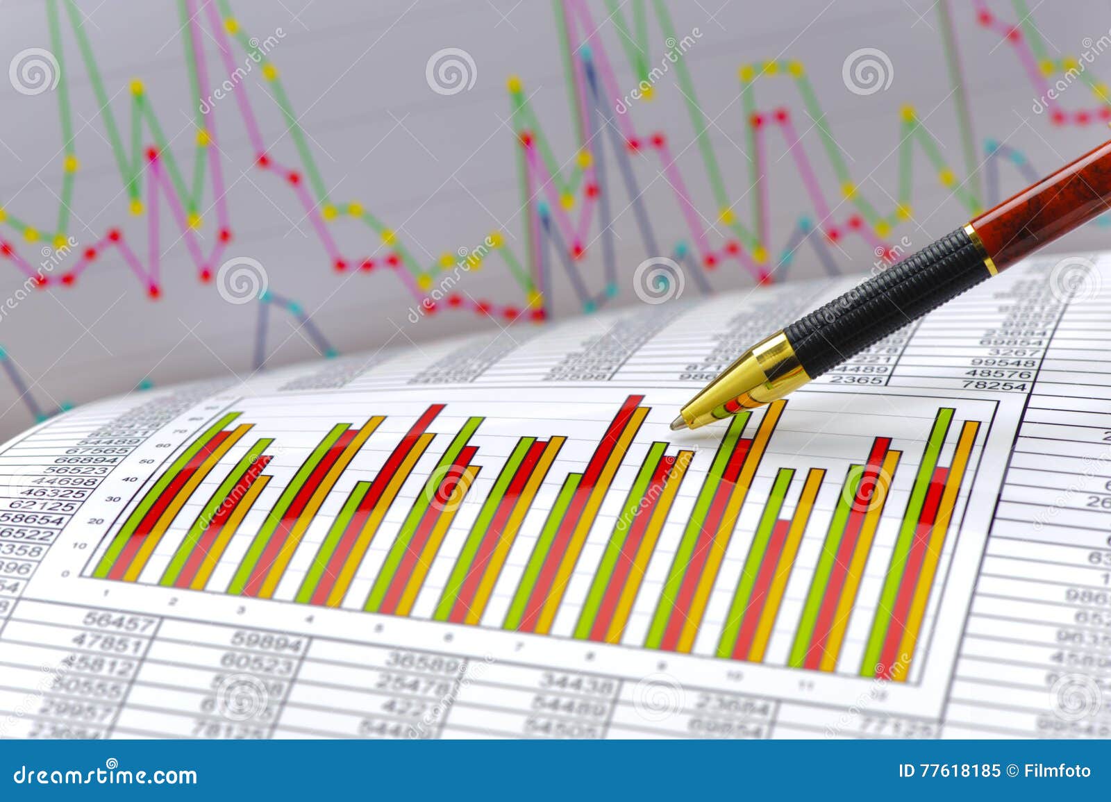 Finance and Calculation at Stock Market Stock Image - Image of plan ...